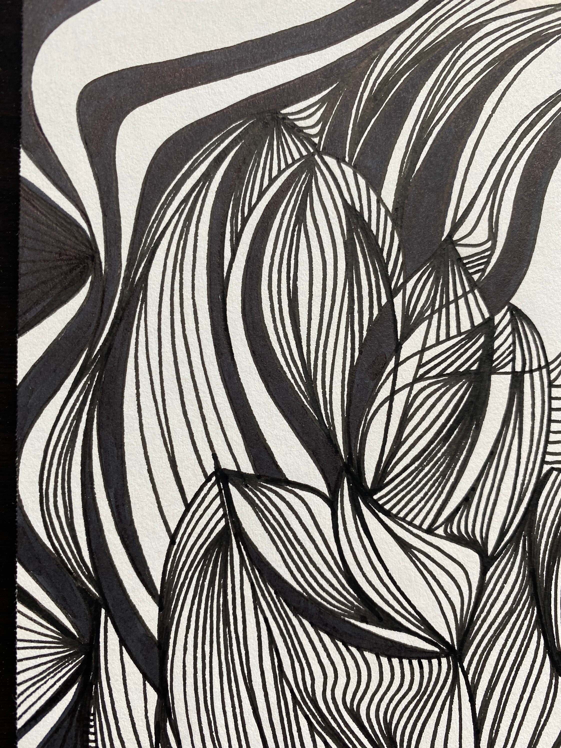 Unique Line Art Abstract Design Wall Art Original Artwork - Etsy