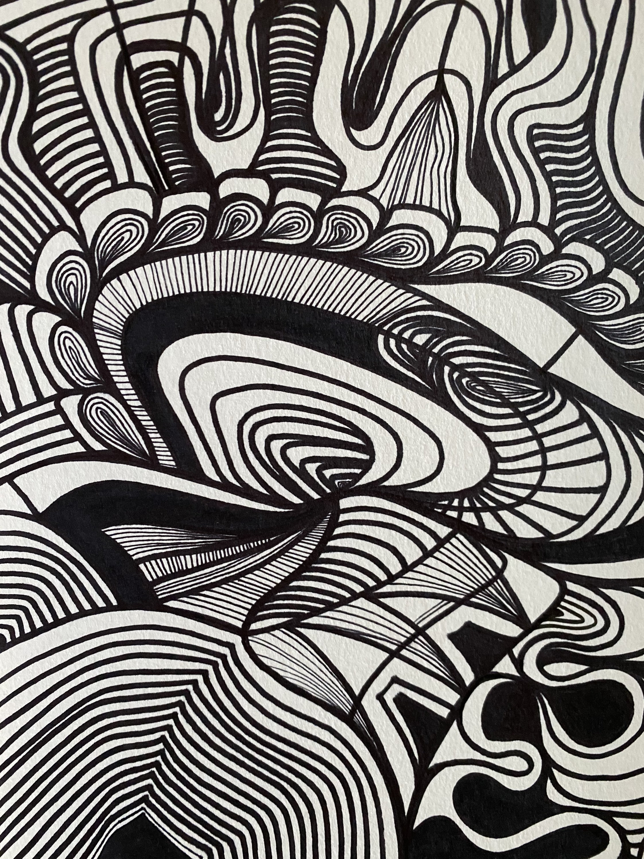 Unique Line Art Abstract Trippy Zen Original Artwork - Etsy