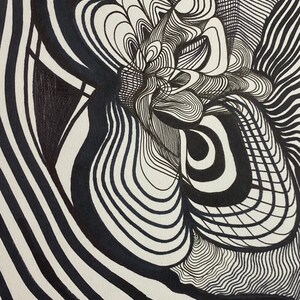 Unique Line Art Trippy Artwork - Etsy