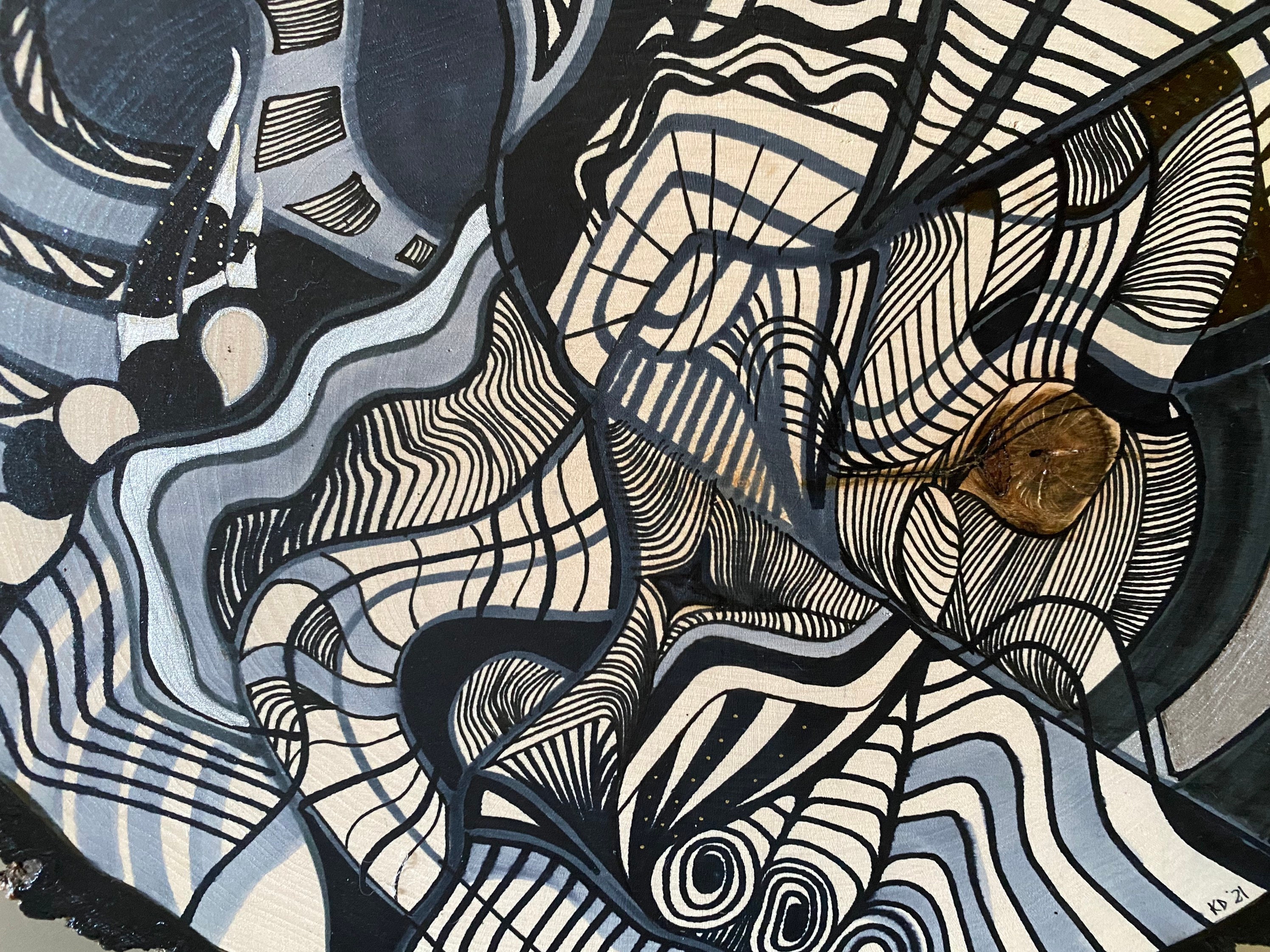 Line Art Wood Plaque - Etsy