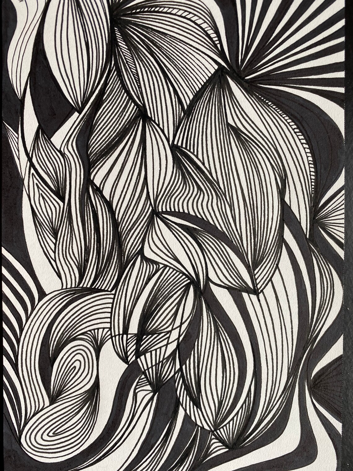 Unique Line Art Abstract Design Wall Art Original Artwork - Etsy