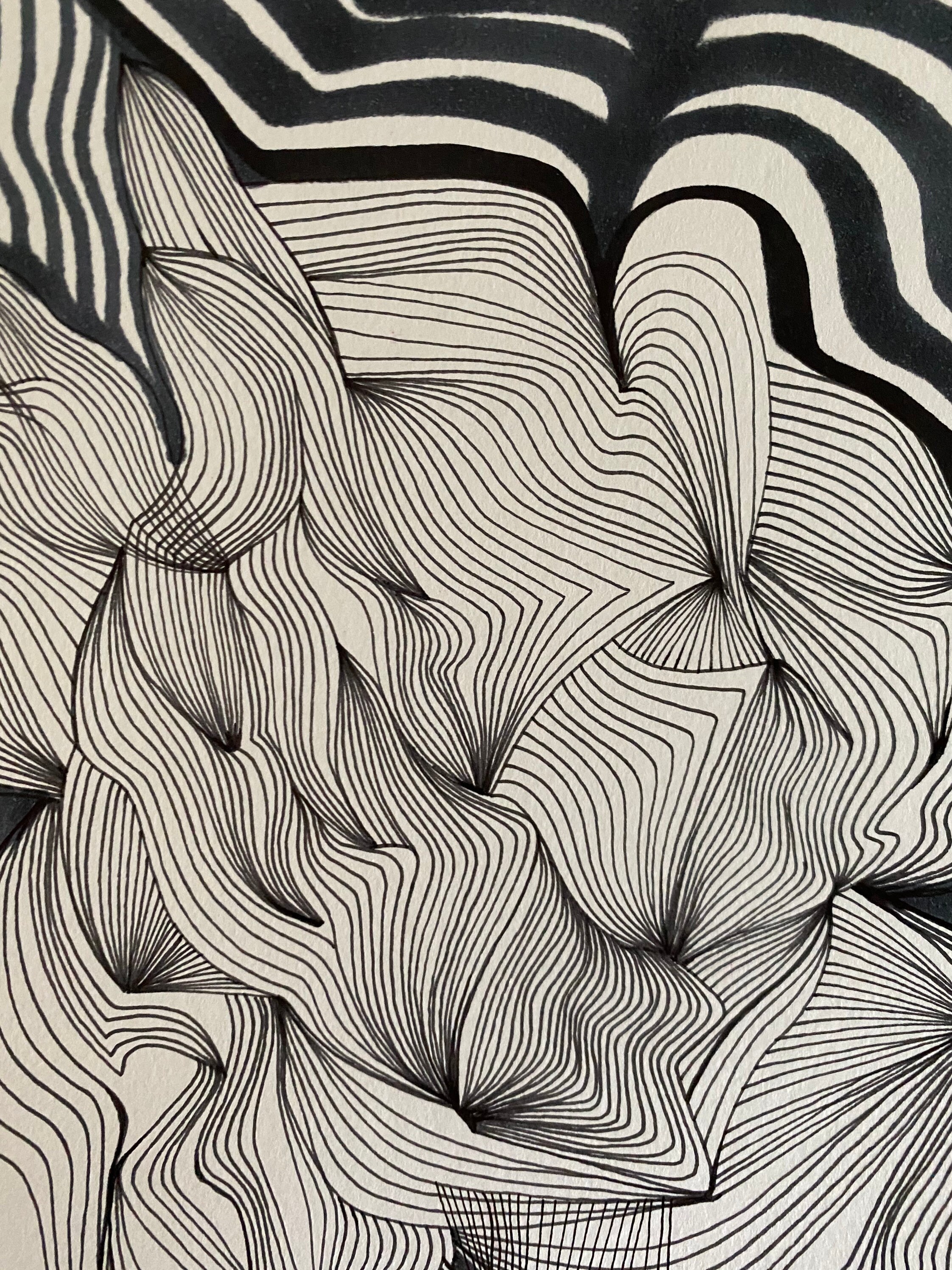 Unique Line Art Abstract Abstract Original Artwork - Etsy