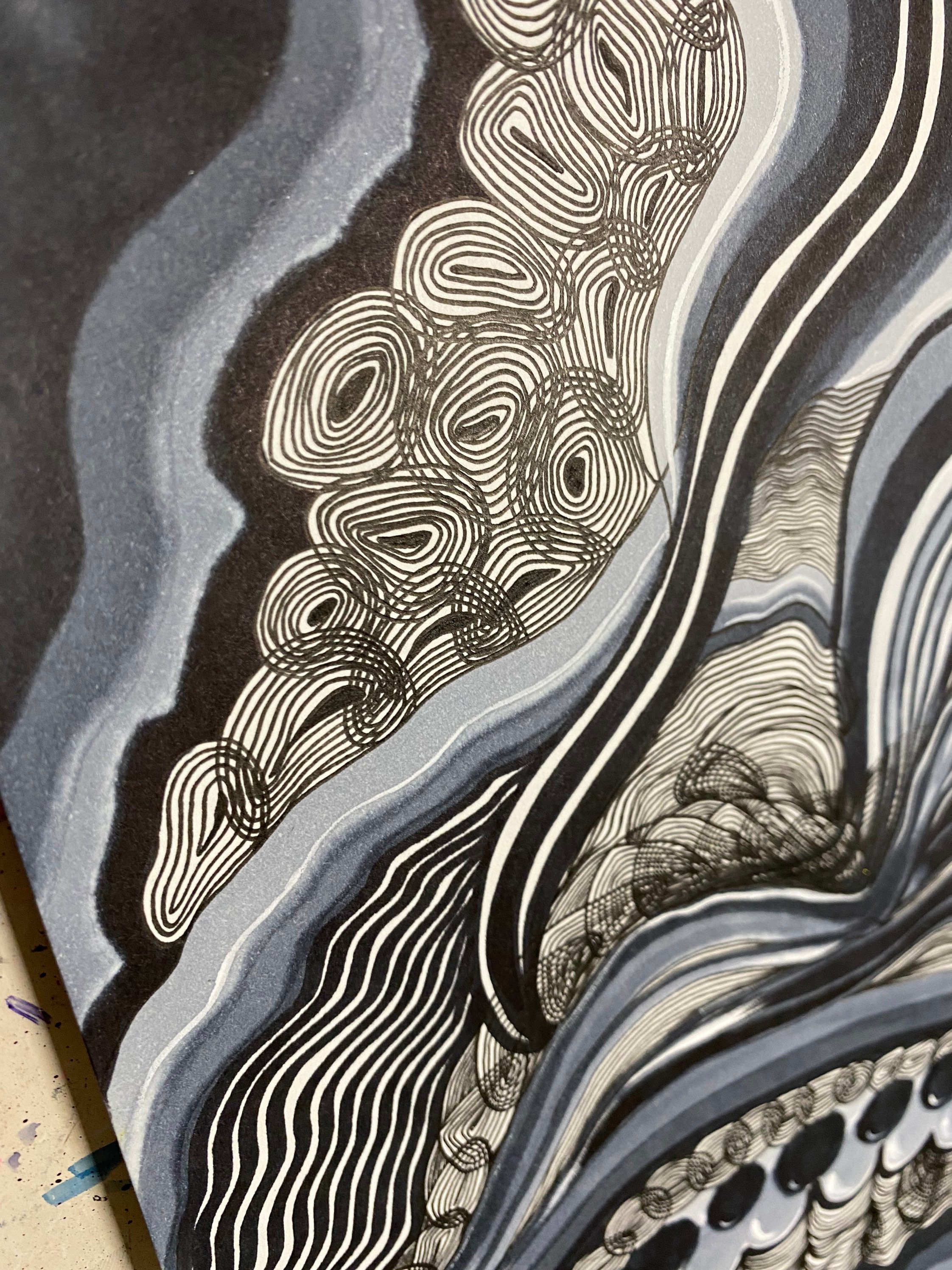 Line Art Unique Abstract Original Artwork - Etsy