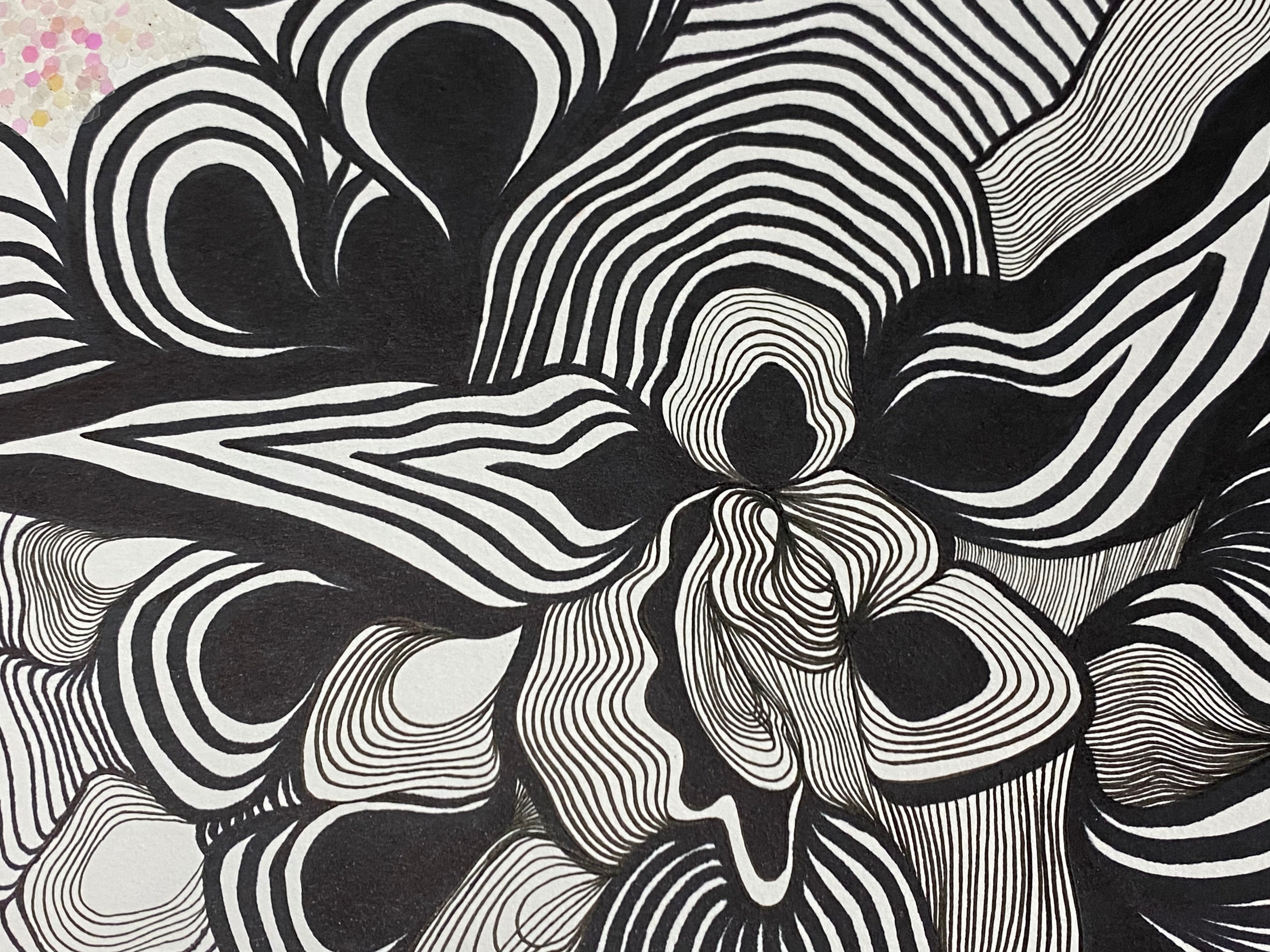 Unique Line Art Abstract Trippy Artwork Home Decor - Etsy