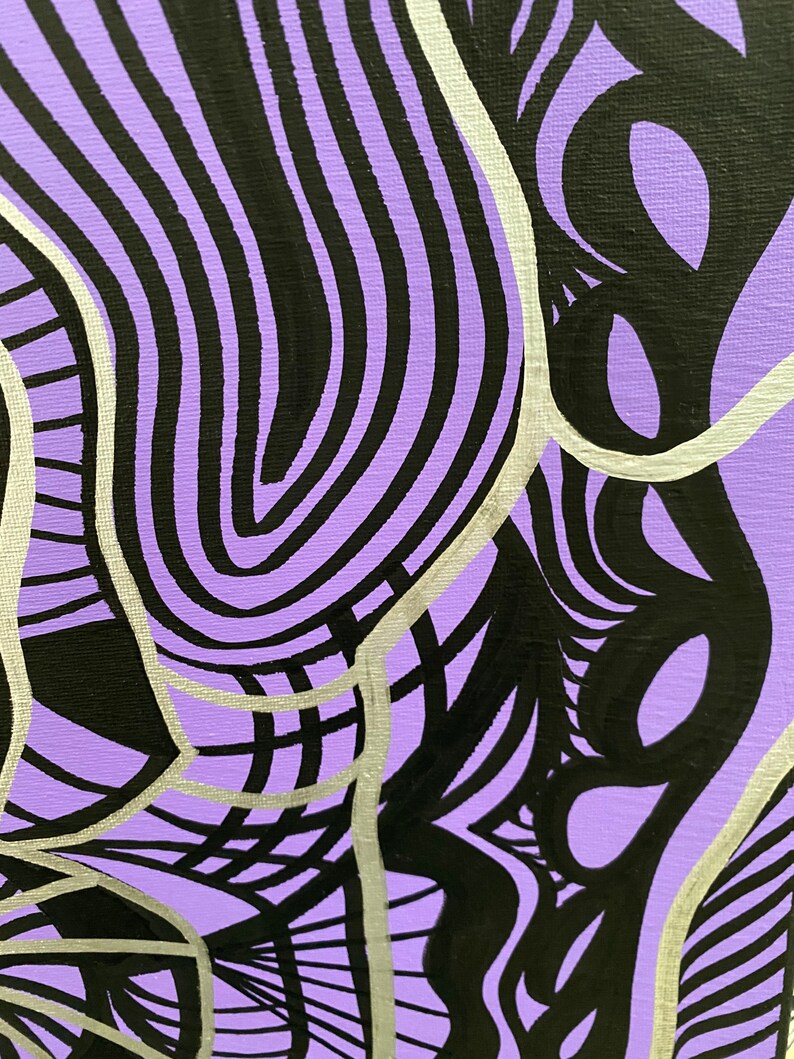 Unique Line Art Abstract Canvas Original Artwork - Etsy