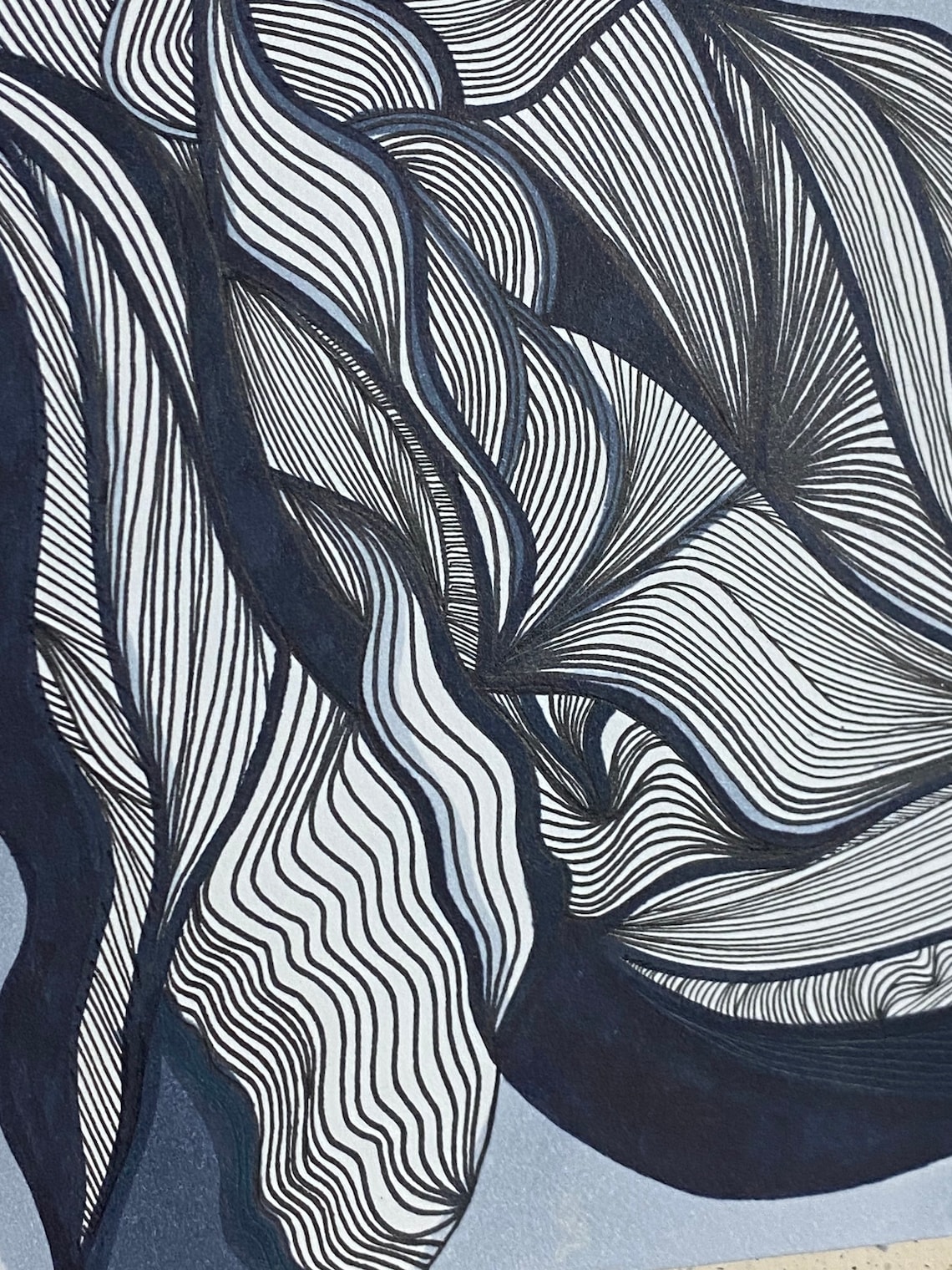 Unique Line Art Design Trippy Original Artwork - Etsy