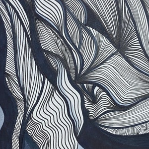 Unique Line Art Design Trippy Original Artwork - Etsy