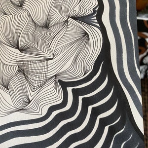 Unique Line Art Abstract Abstract Original Artwork - Etsy