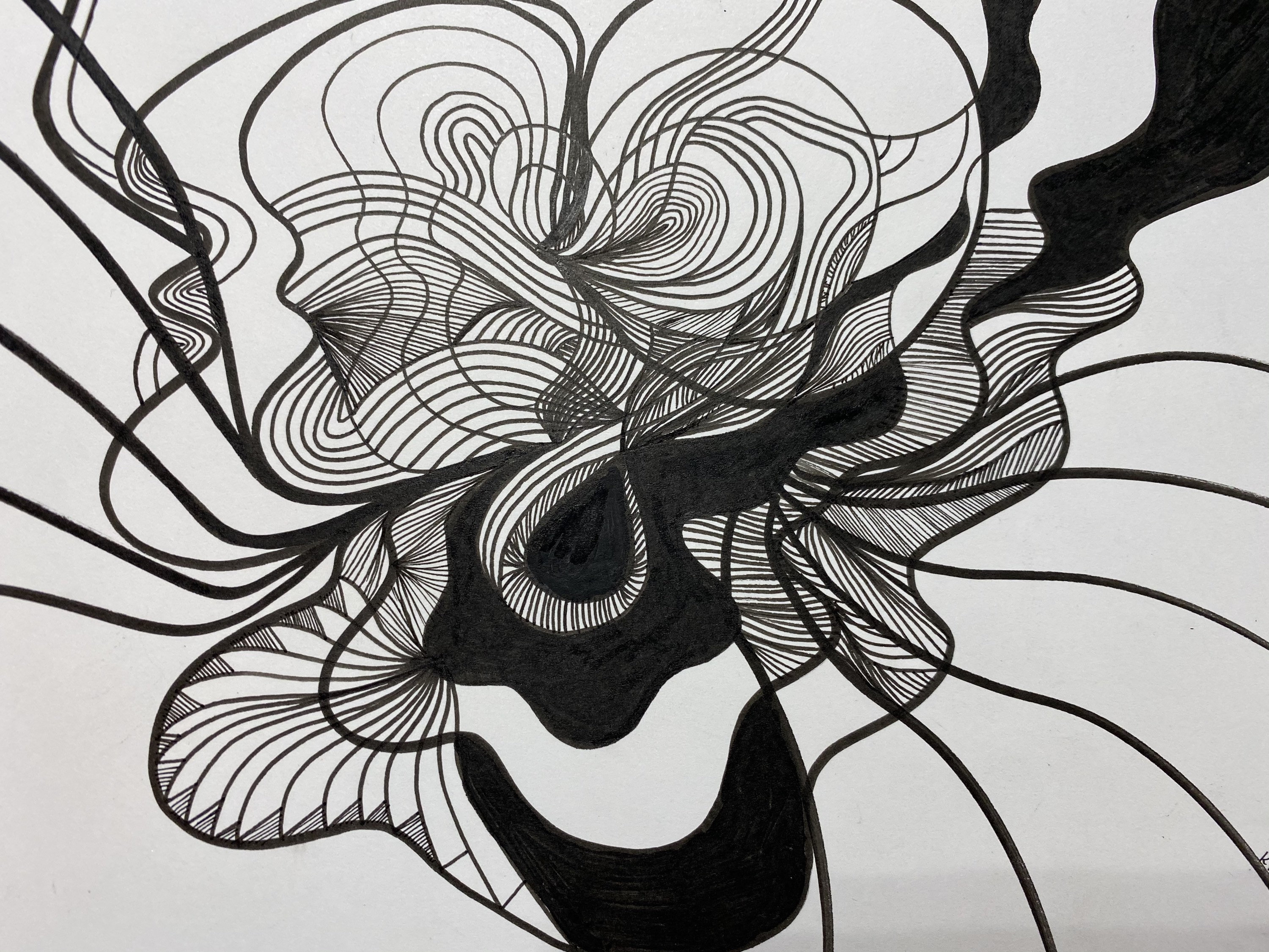 Unique Line Art Abstract Design Wall Art Original Artwork - Etsy UK