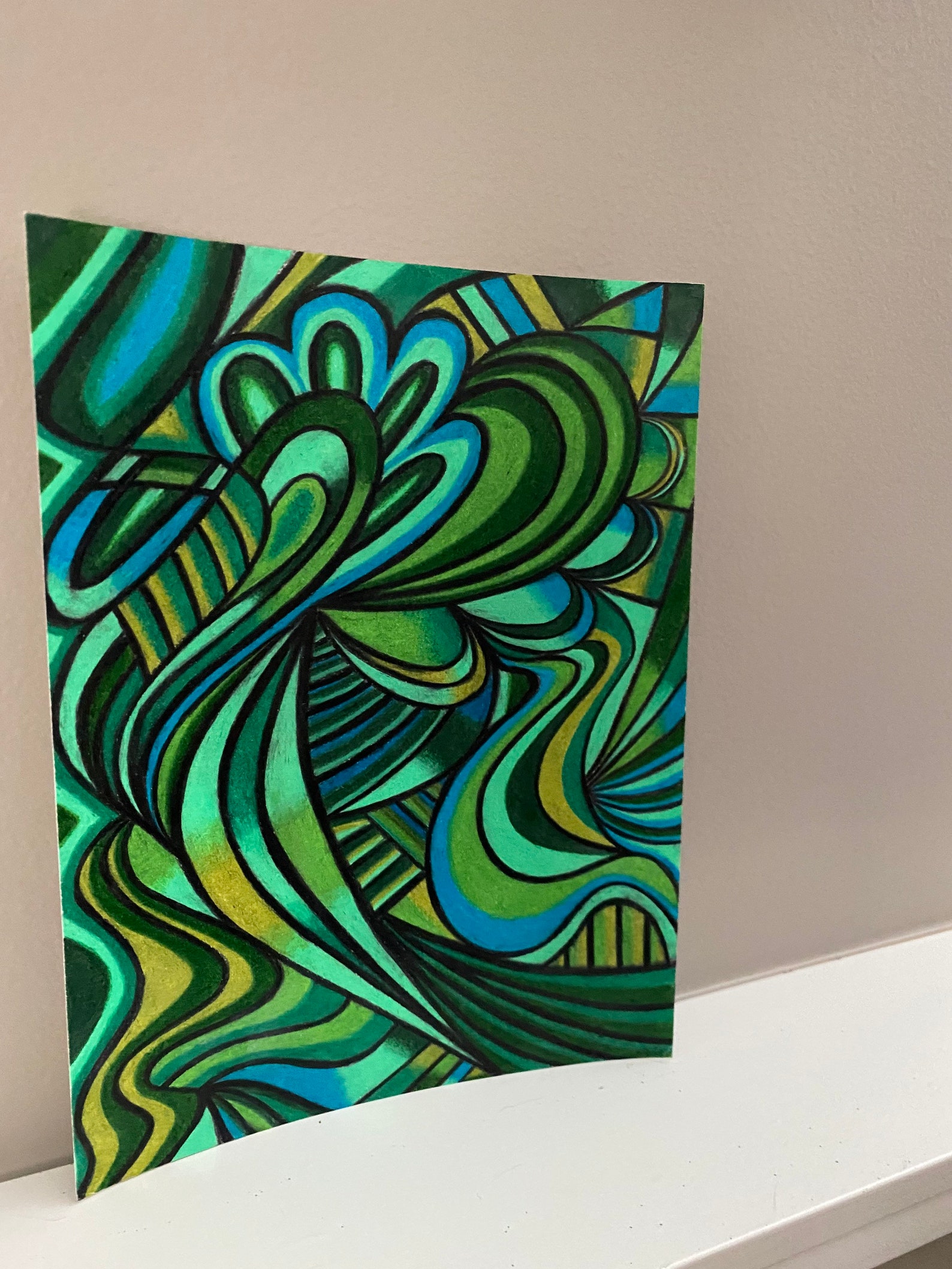 Unique Line Art Design Abstract Original Artwork - Etsy