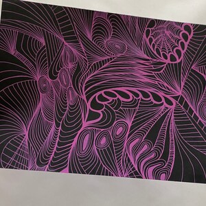 Unique Line Art Abstract Design Wall Art Original Artwork - Etsy