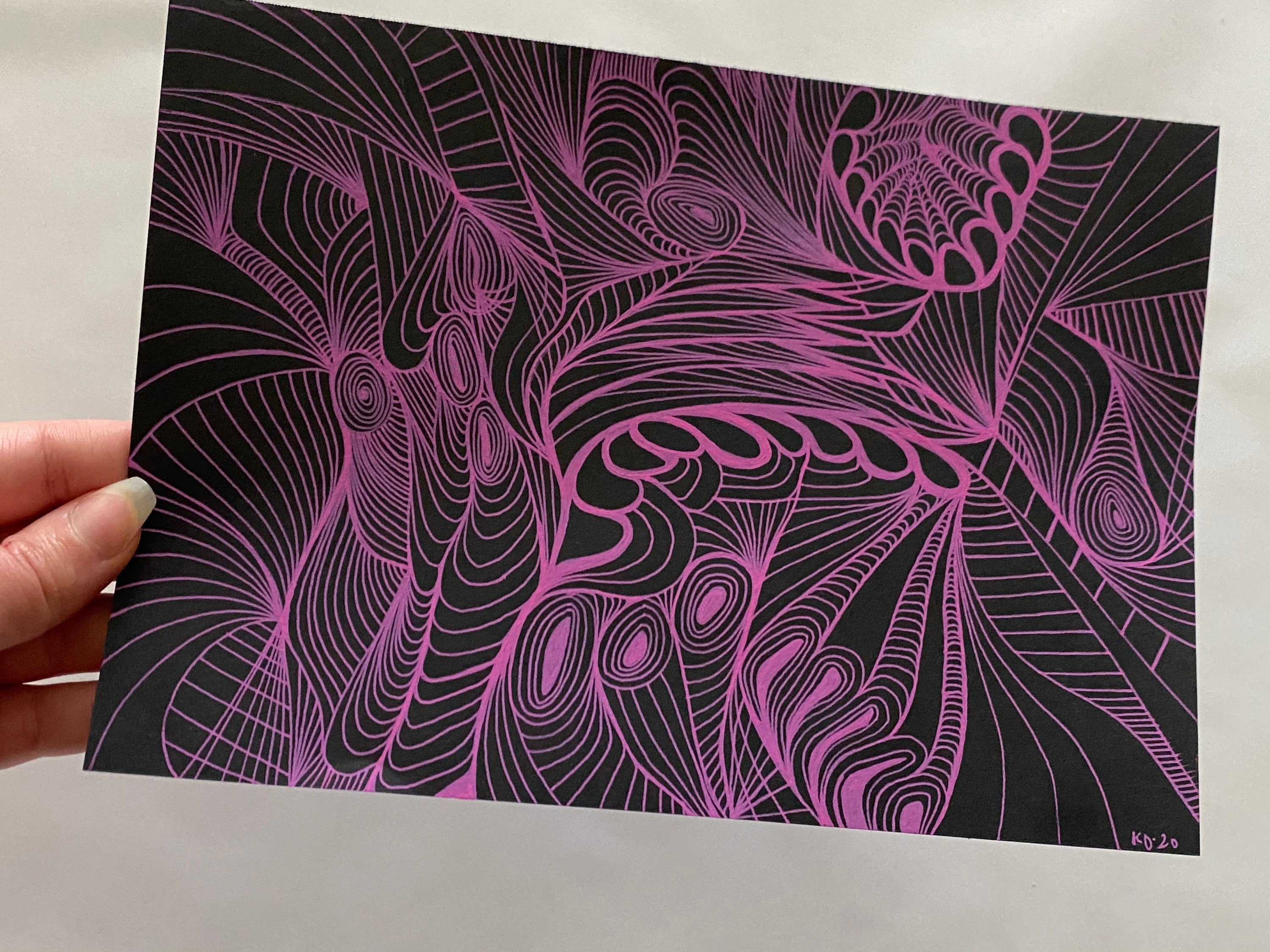 Unique Line Art Abstract Design Wall Art Original Artwork - Etsy