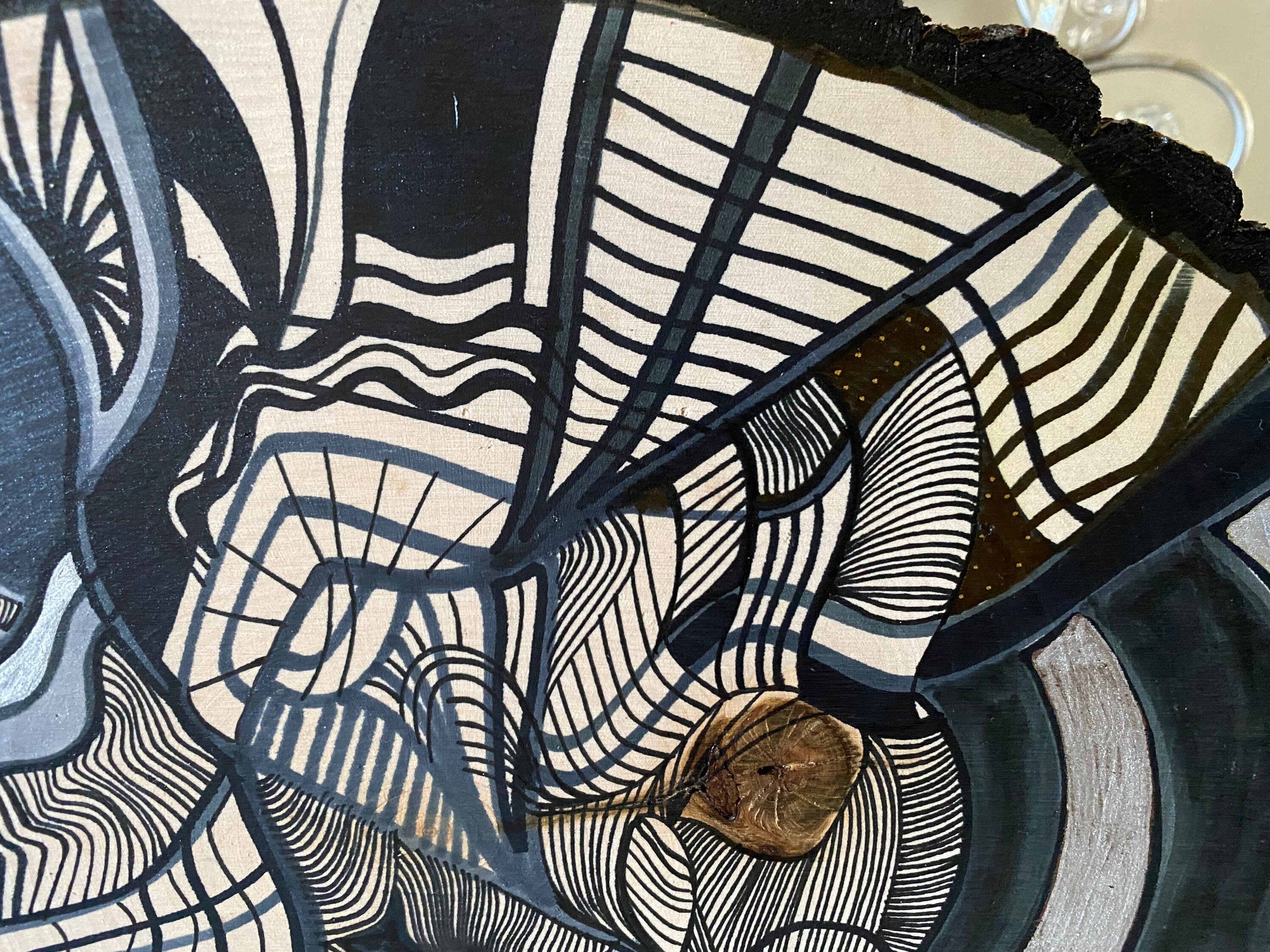 Line Art Wood Plaque - Etsy