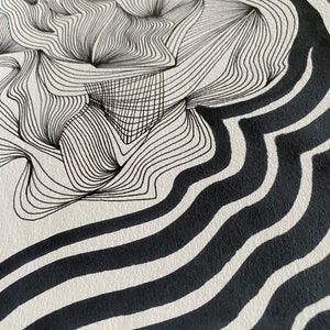 Unique Line Art Abstract Abstract Original Artwork - Etsy