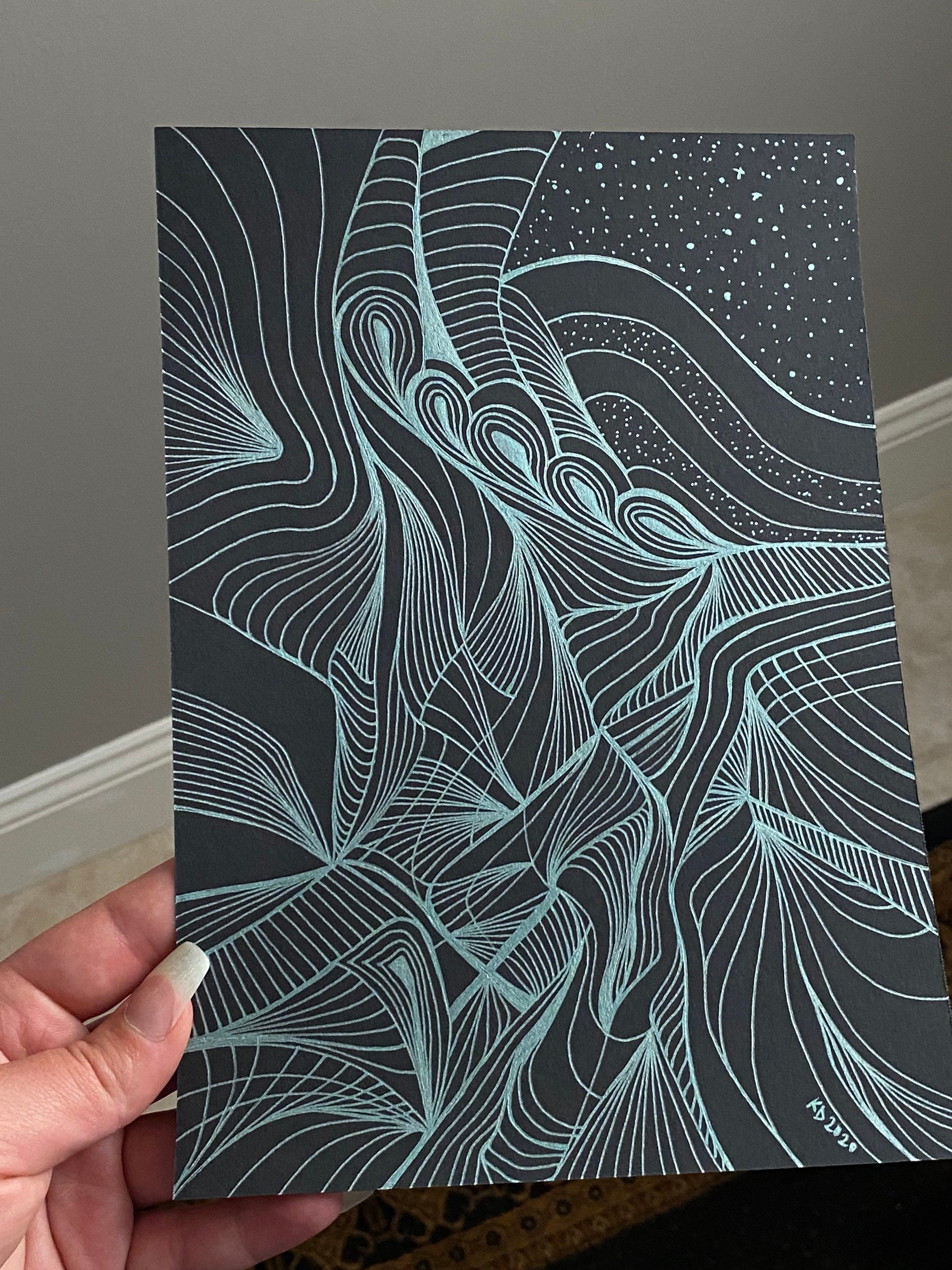 Abstract Black Pen Drawings