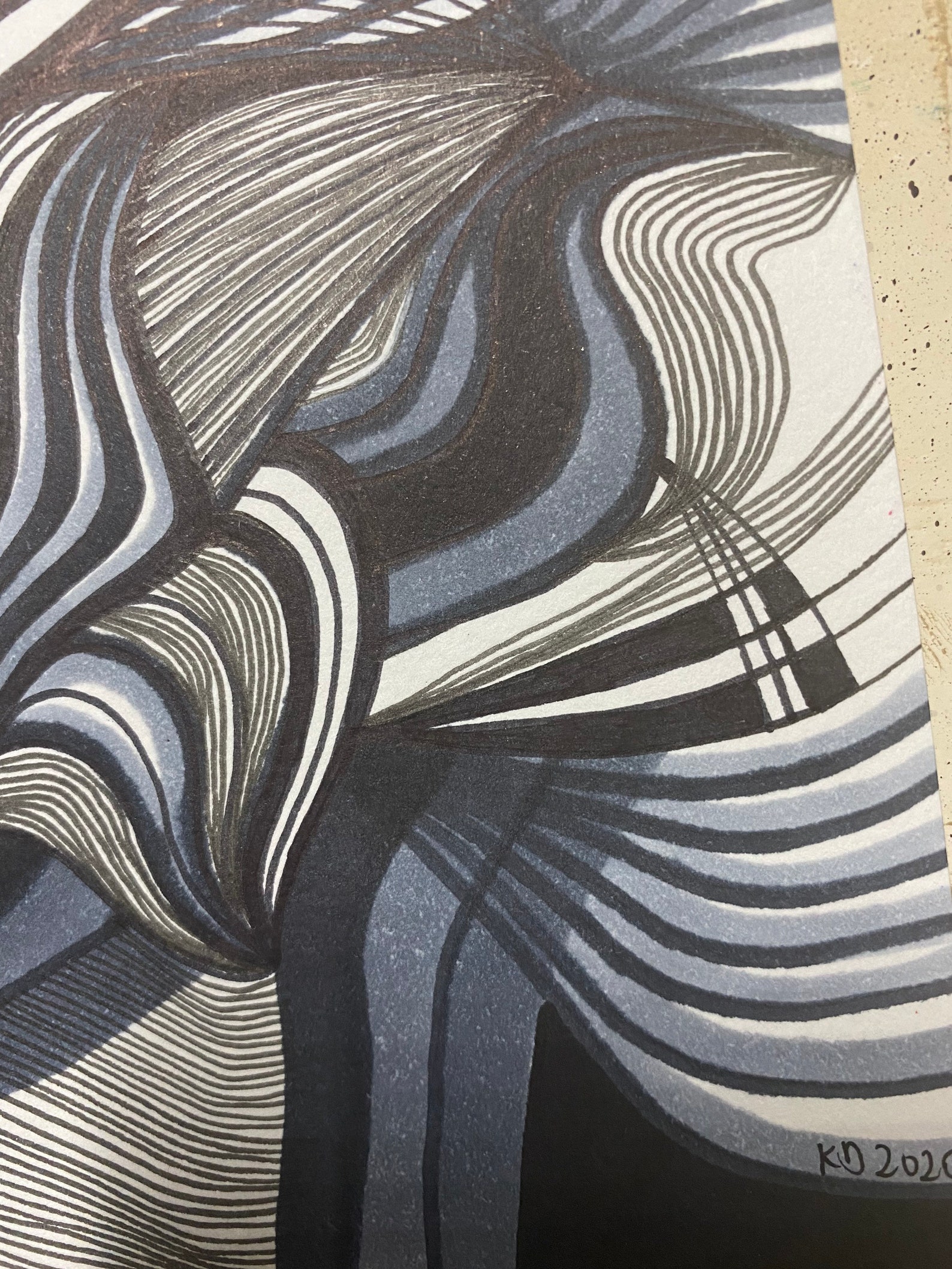 Unique Line Art Abstract Trippy Zen Original Artwork - Etsy