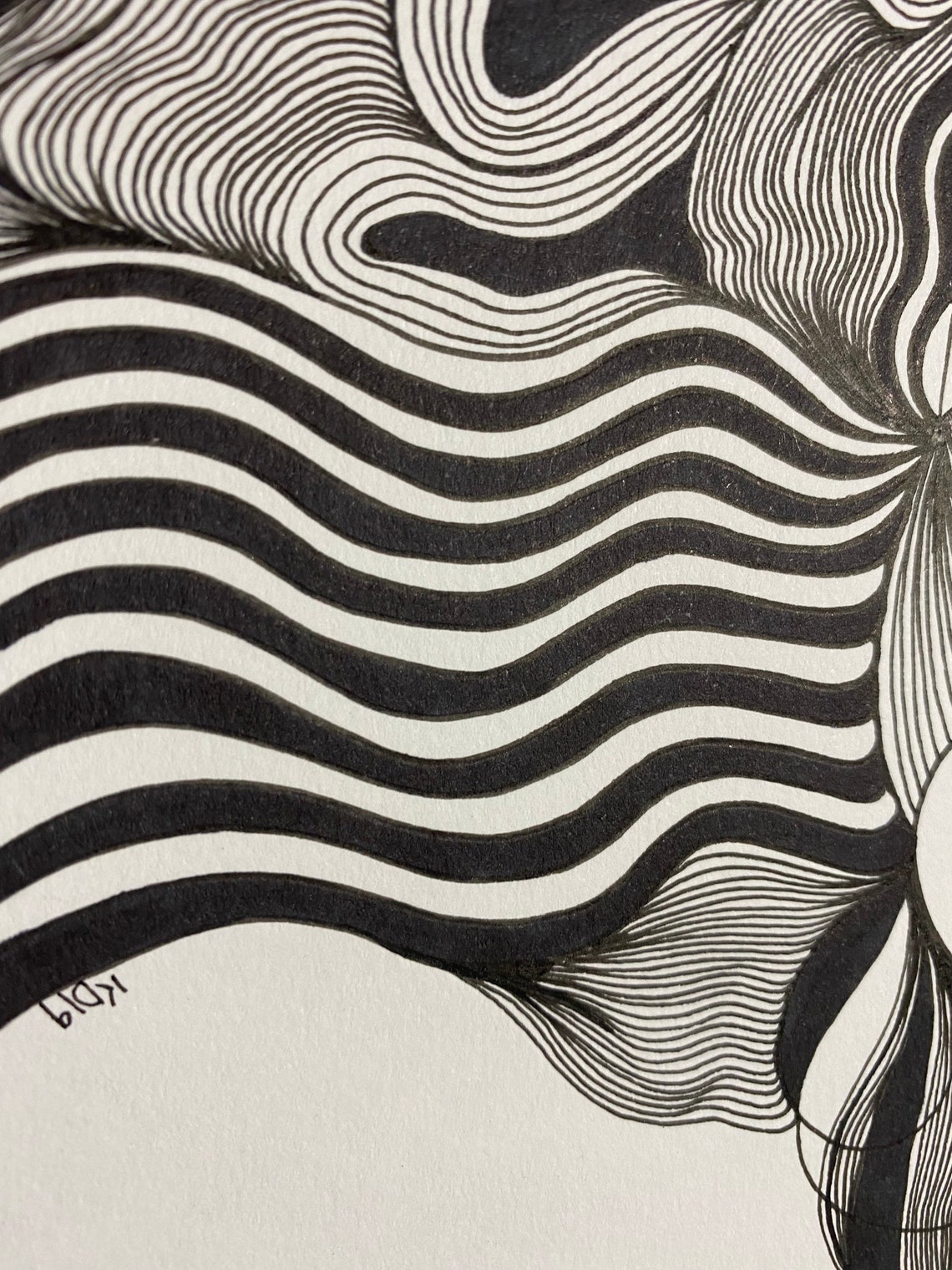 Unique Line Art Abstract Design Wall Art Original Artwork - Etsy