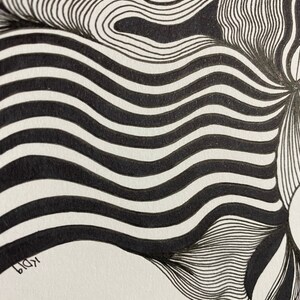 Unique Line Art Abstract Design Wall Art Original Artwork - Etsy