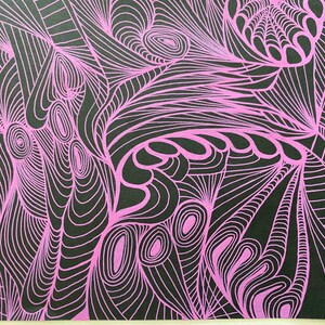 Unique Line Art Abstract Design Wall Art Original Artwork - Etsy