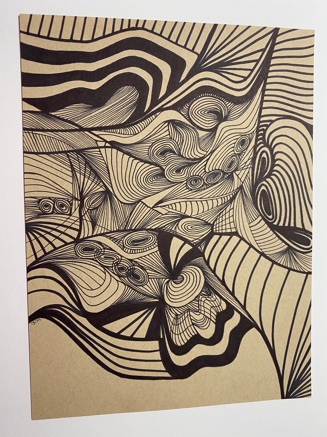 Unique Line Art Abstract Trippy Zen Artwork - Etsy