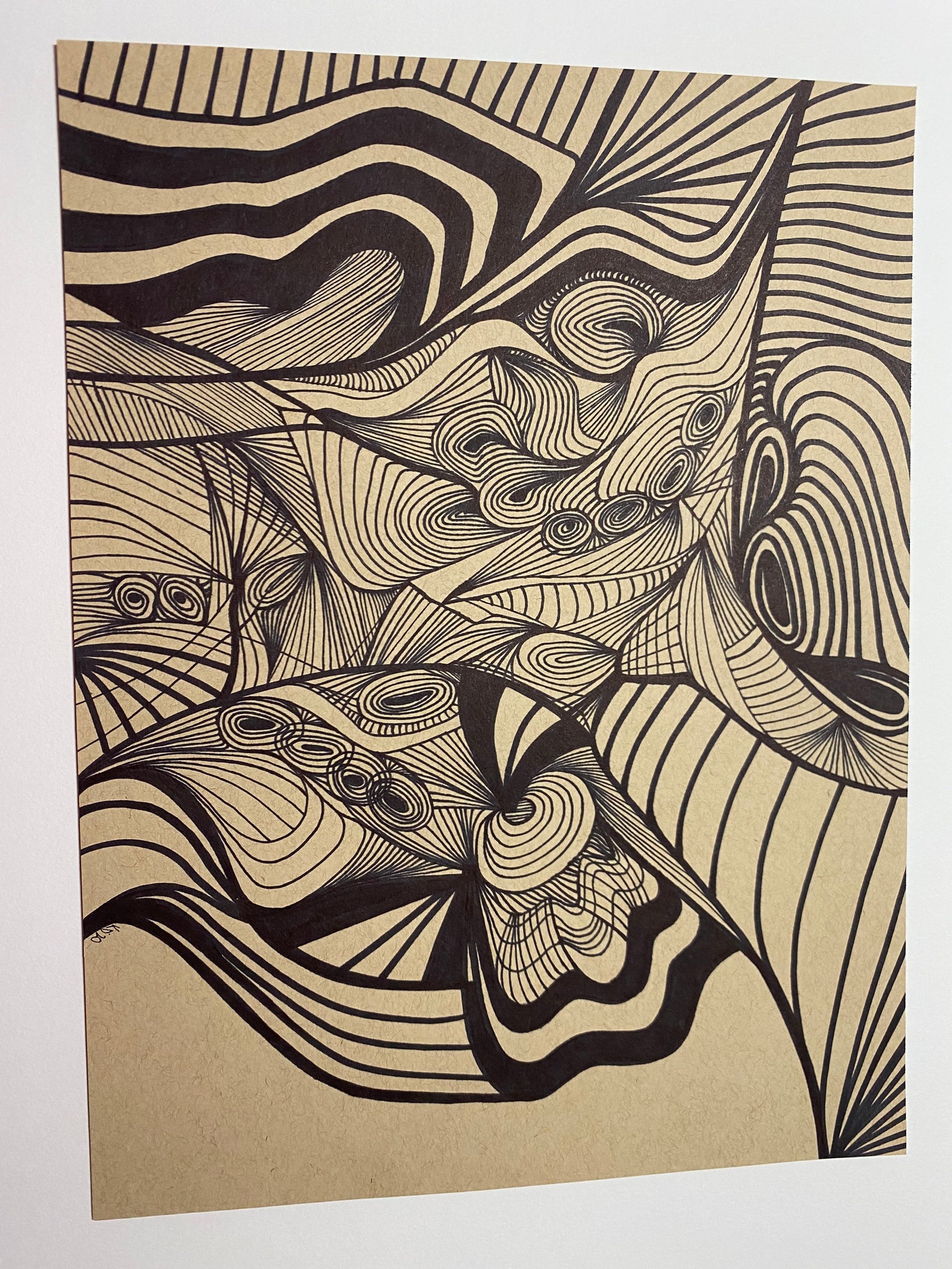 Unique Line Art Abstract Trippy Zen Artwork - Etsy