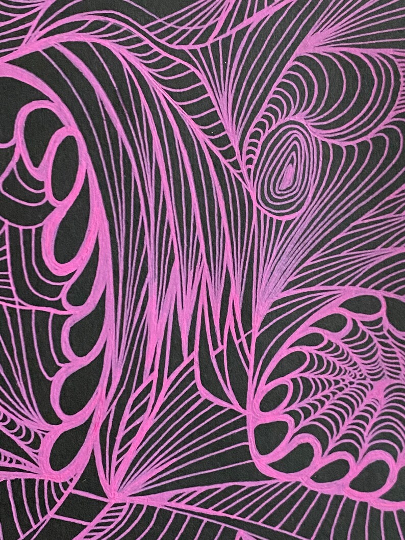 Unique Line Art Abstract Design Wall Art Original Artwork - Etsy