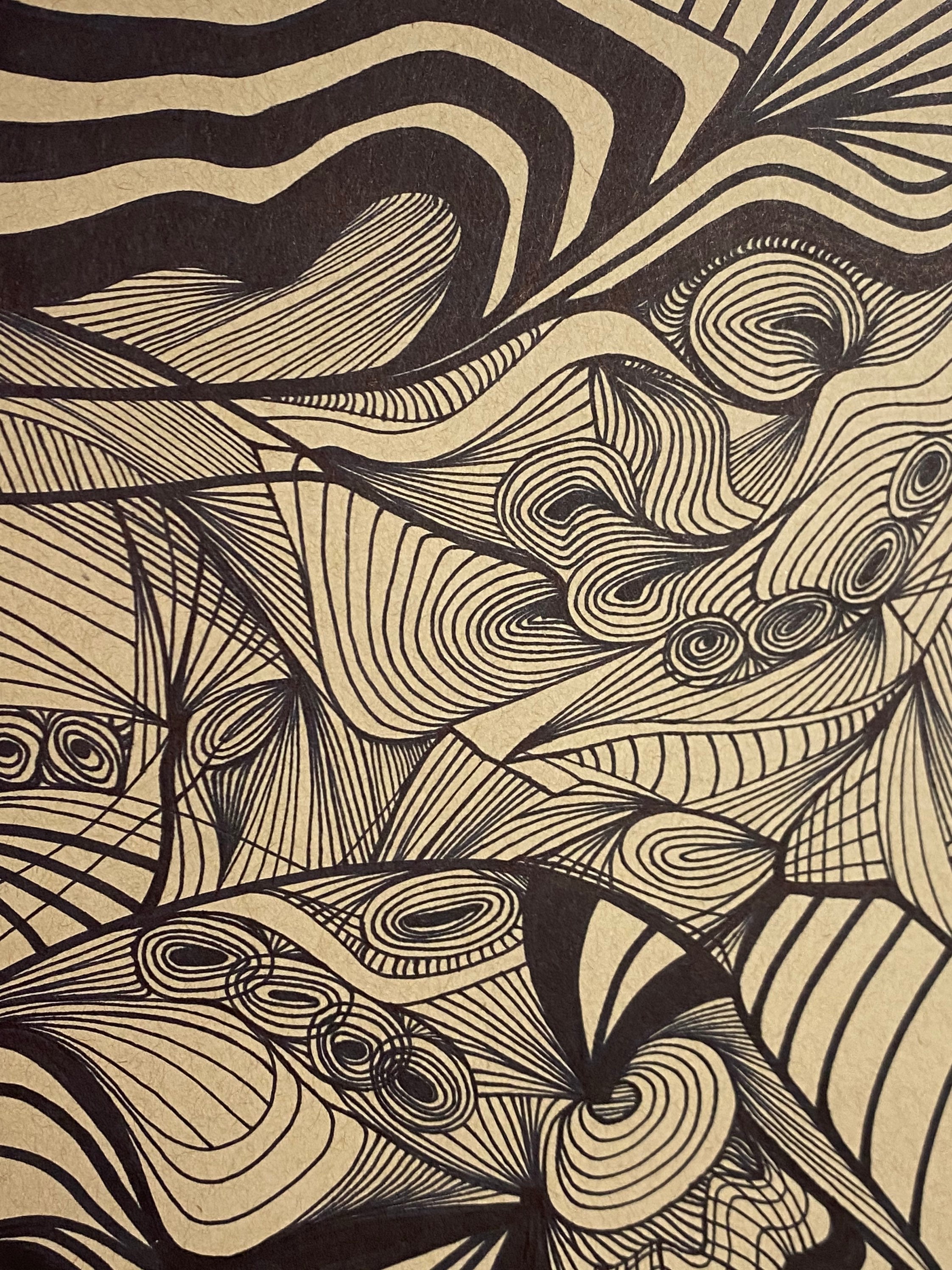 Unique Line Art Abstract Trippy Zen Artwork - Etsy