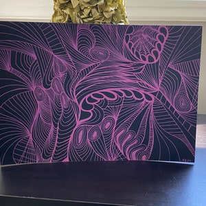 Unique Line Art Abstract Design Wall Art Original Artwork - Etsy