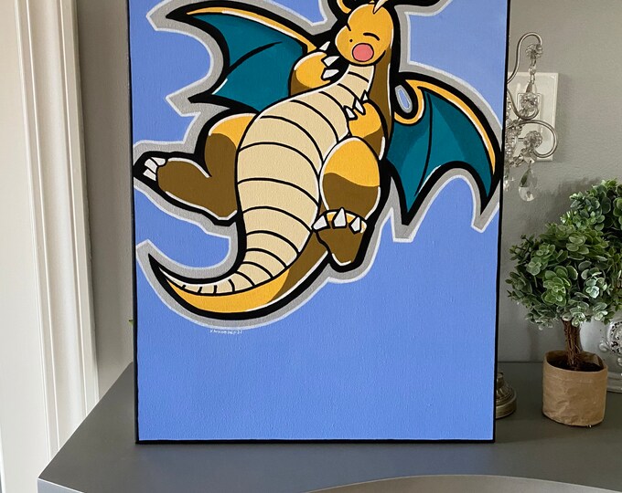 Dragonite Painting - Etsy