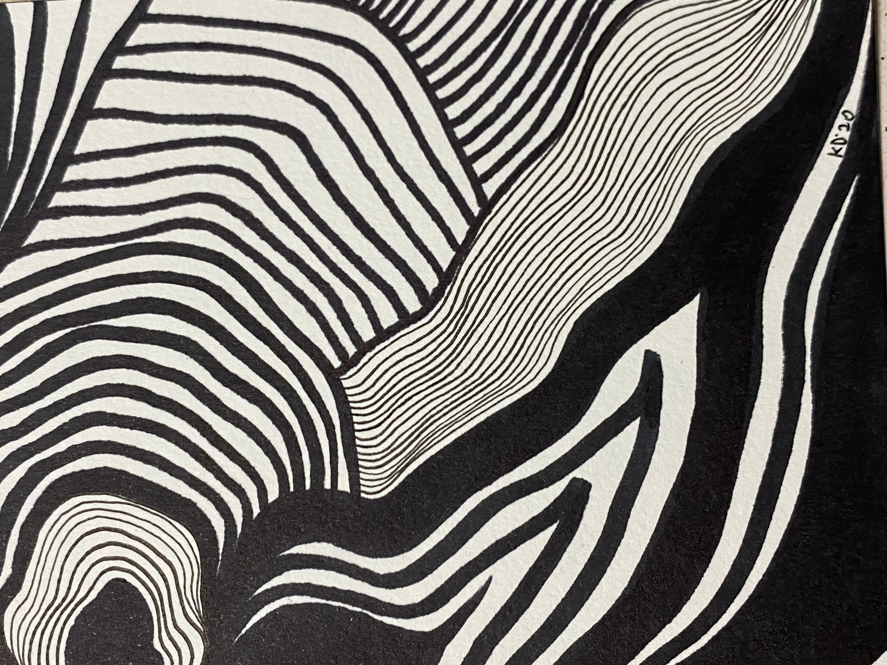 Unique Line Art Abstract Trippy Artwork Home Decor - Etsy