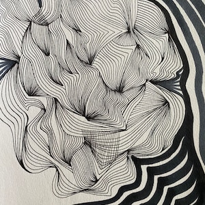 Unique Line Art Abstract Abstract Original Artwork - Etsy