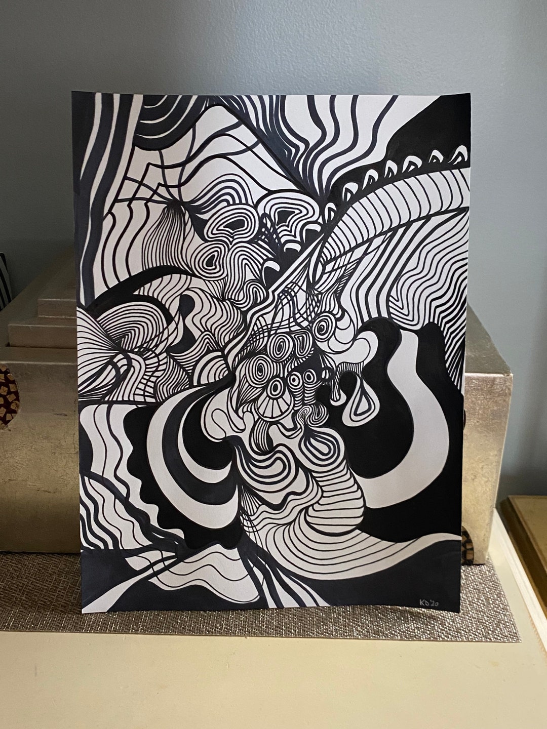 Abstract Ink Art Zen Doodle - Etsy