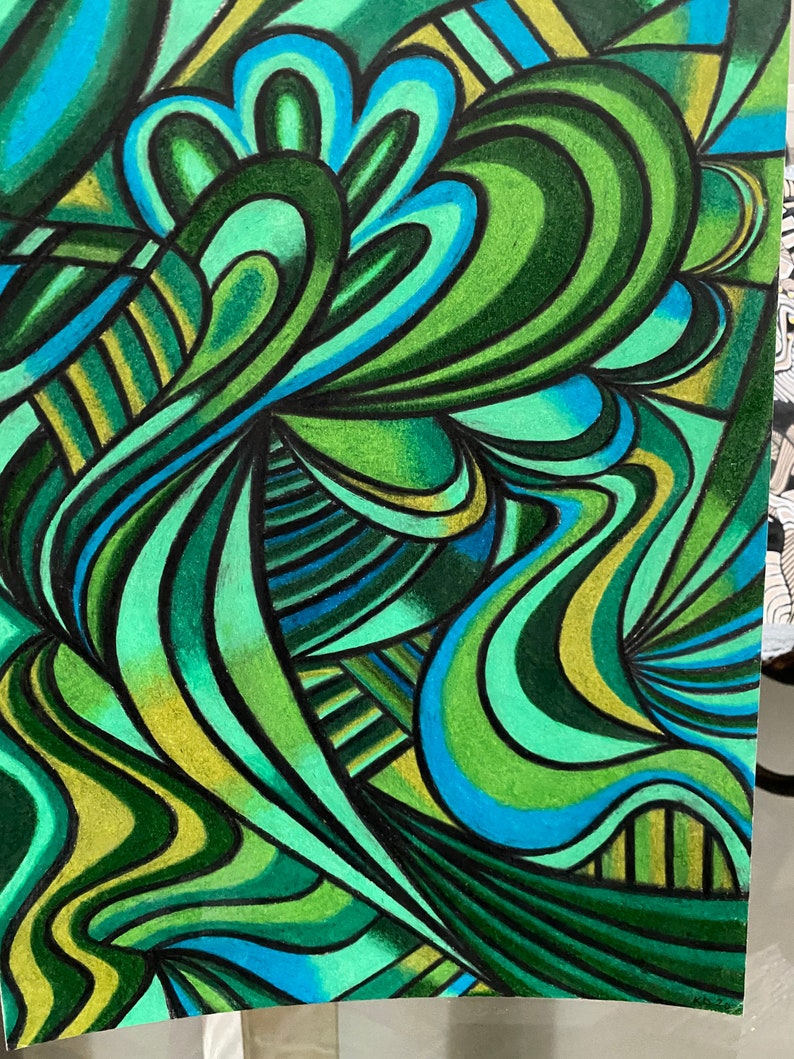 Unique Line Art Design Abstract Original Artwork - Etsy