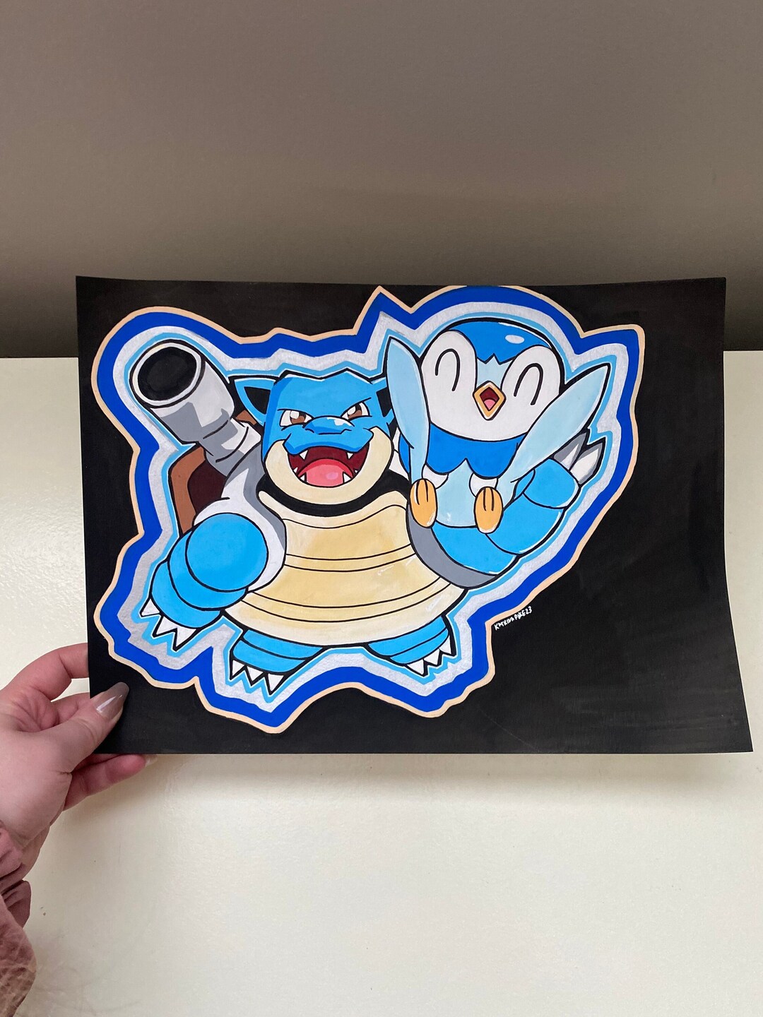 Blastoise and Piplup Artwork - Etsy