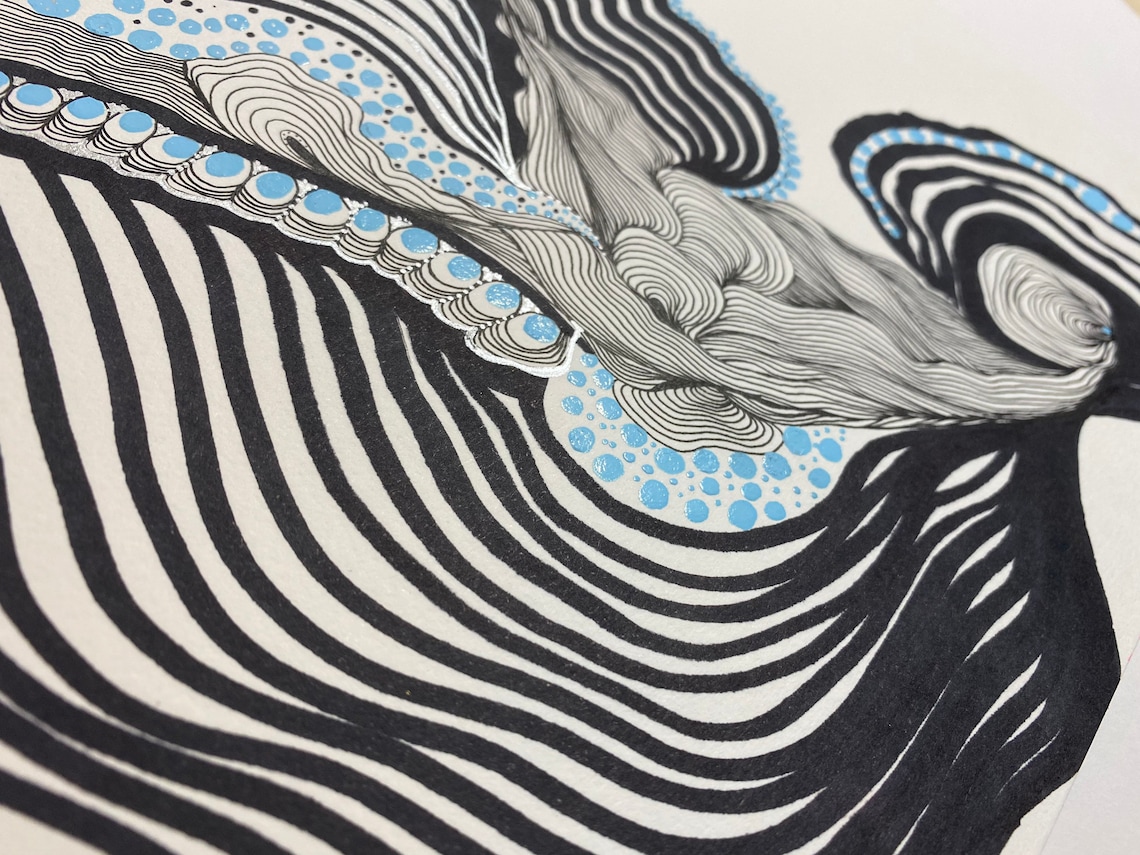 Arte lineal arte abstracto arte original trippy - Etsy España