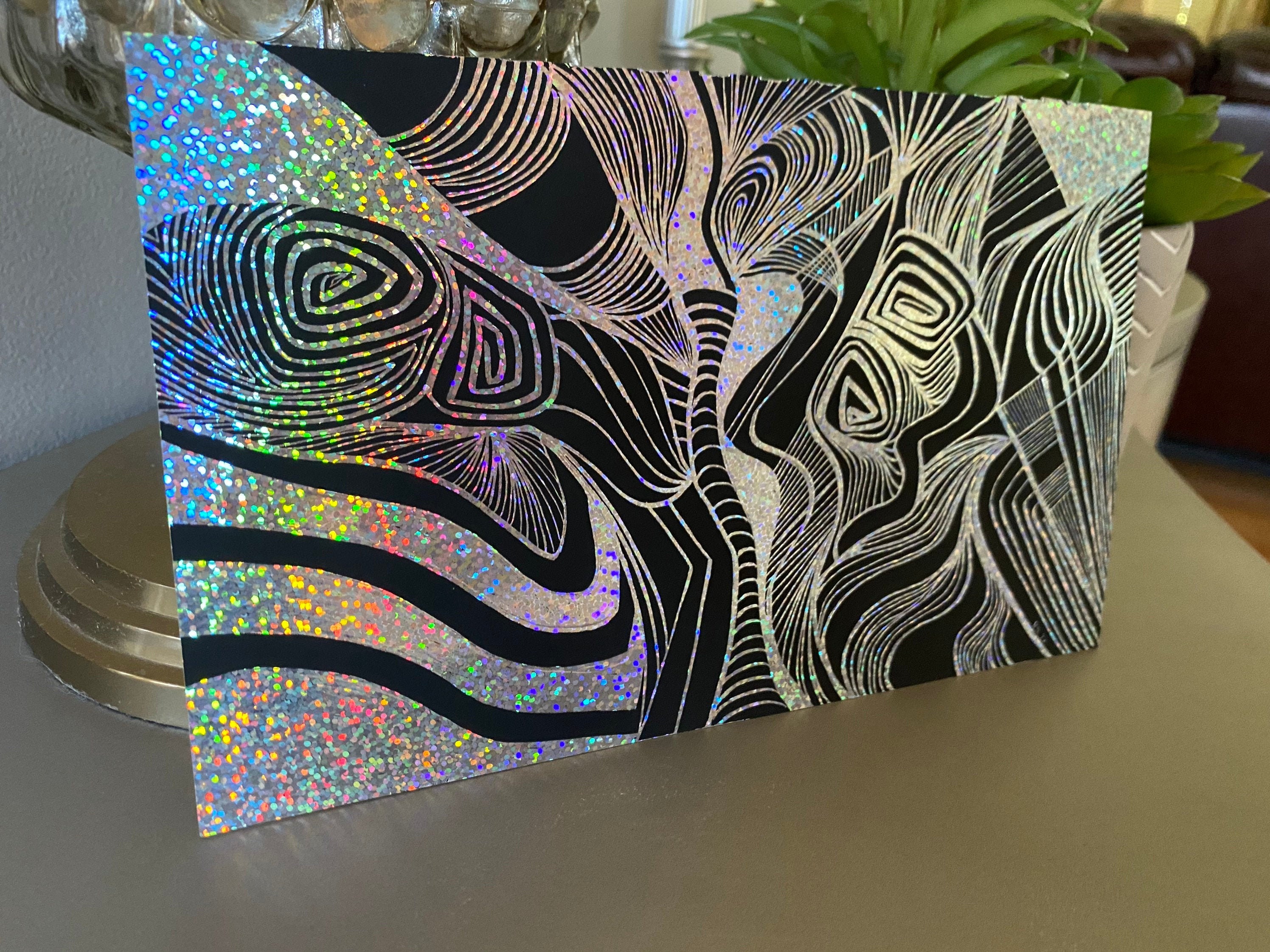 Holographic Unique Line Art Abstract Original Artwork - Etsy
