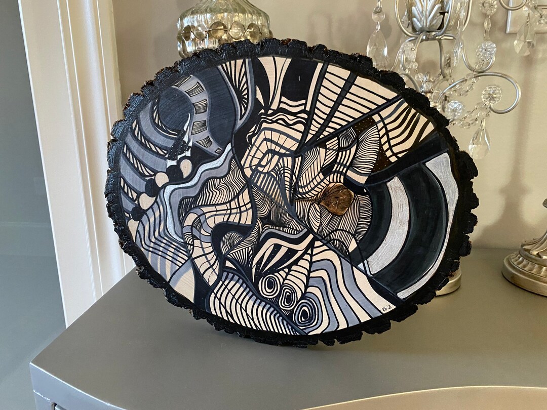 Line Art Wood Plaque - Etsy