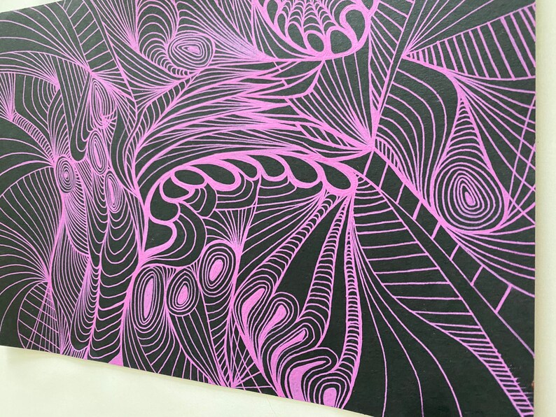 Unique Line Art Abstract Design Wall Art Original Artwork - Etsy