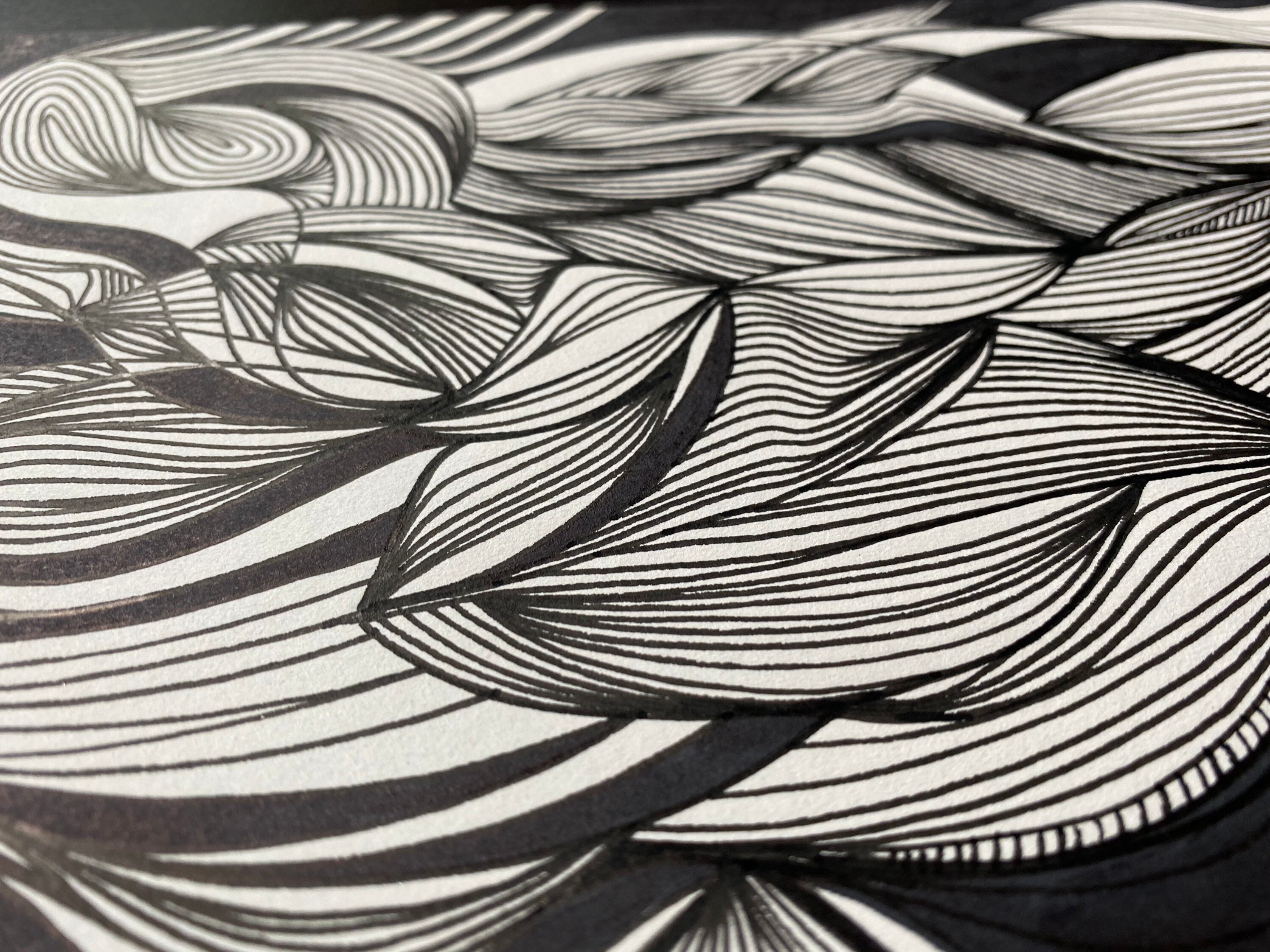 Unique Line Art Abstract Design Wall Art Original Artwork - Etsy