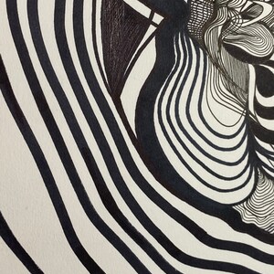 Unique Line Art Trippy Artwork - Etsy