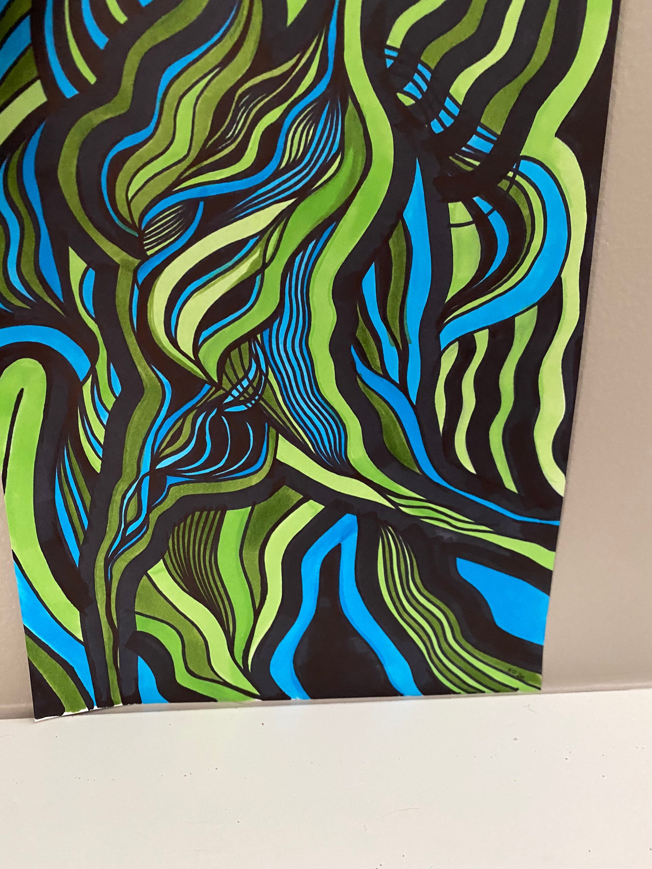 Zen Art Line Art Unique Abstract Original Artwork - Etsy