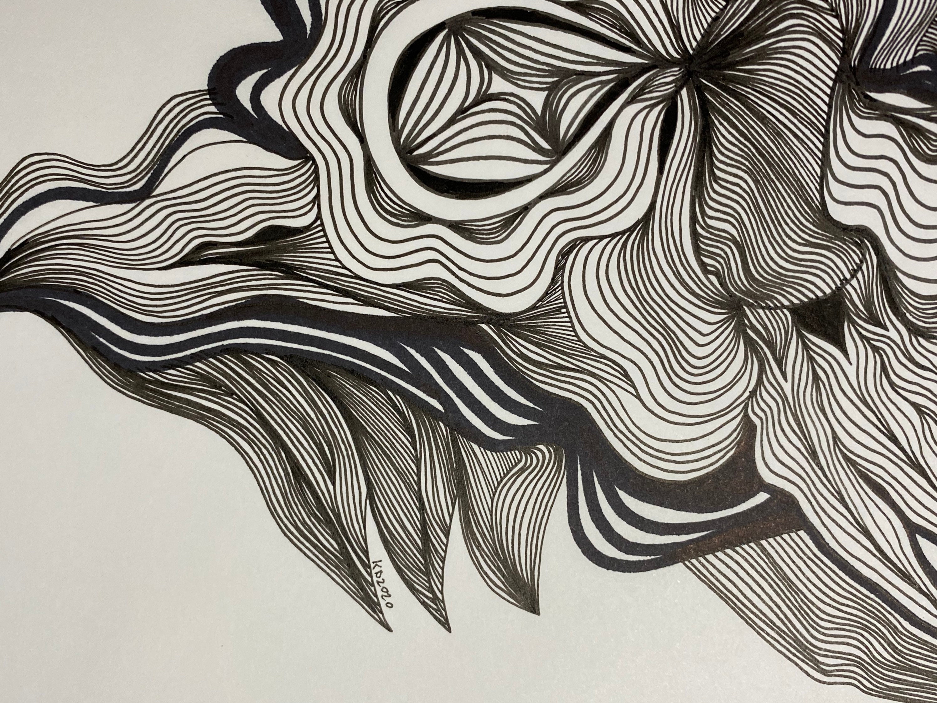 Unique Line Art Abstract Original Artwork - Etsy UK