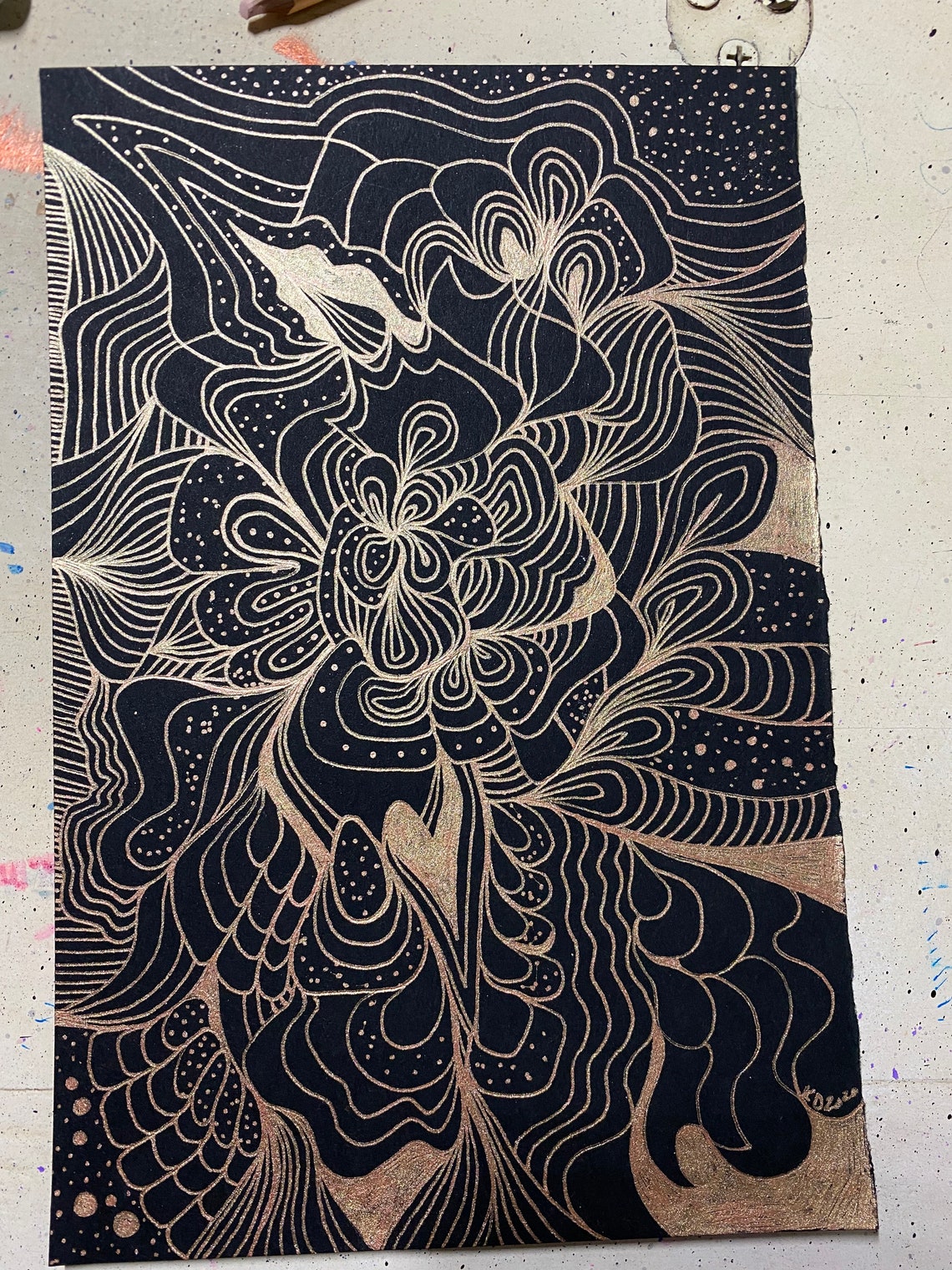 Unique Line Art Abstract Trippy Zen Original Artwork - Etsy