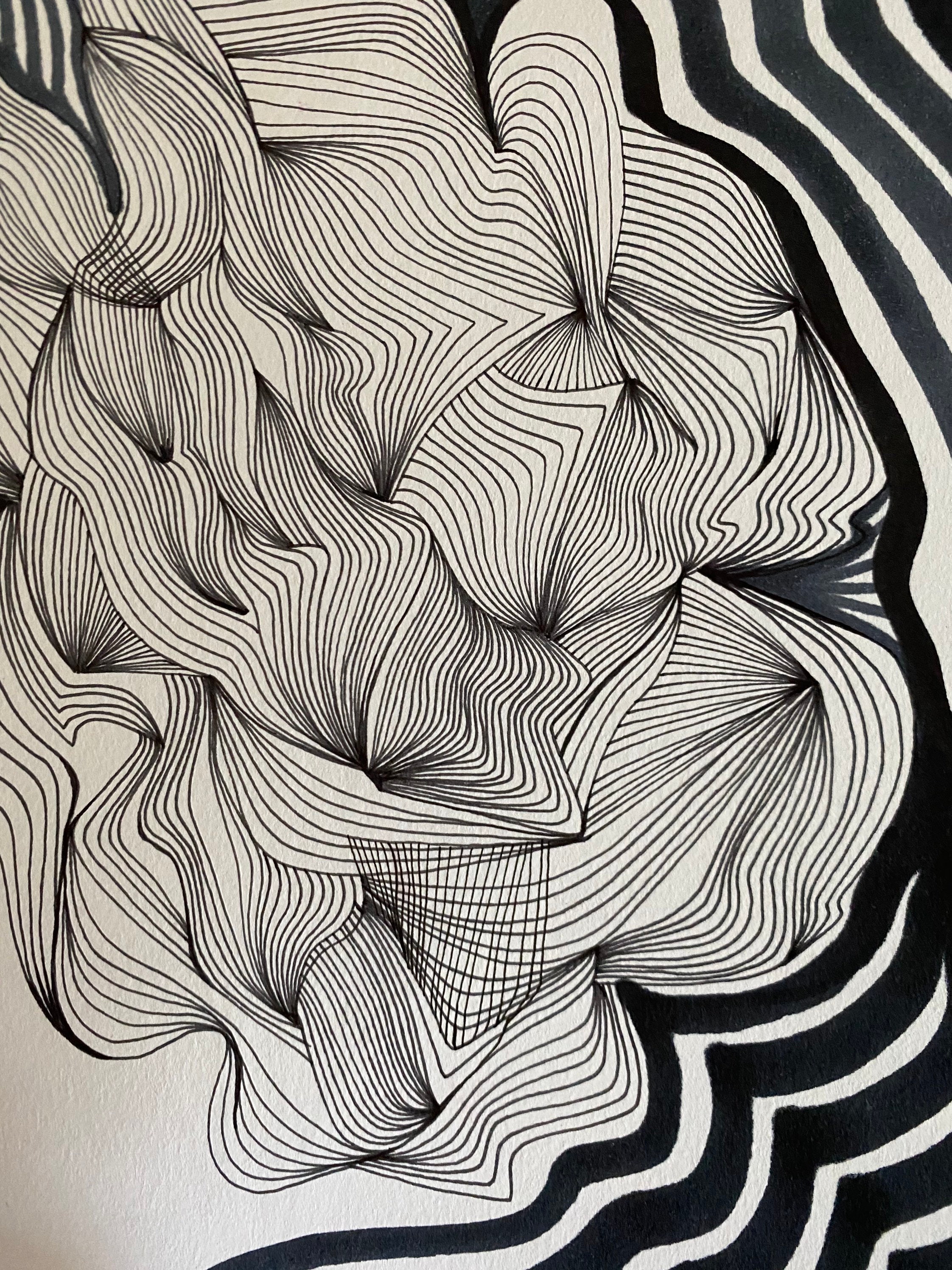 Unique Line Art Abstract Abstract Original Artwork - Etsy