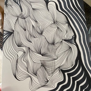 Unique Line Art Abstract Abstract Original Artwork - Etsy