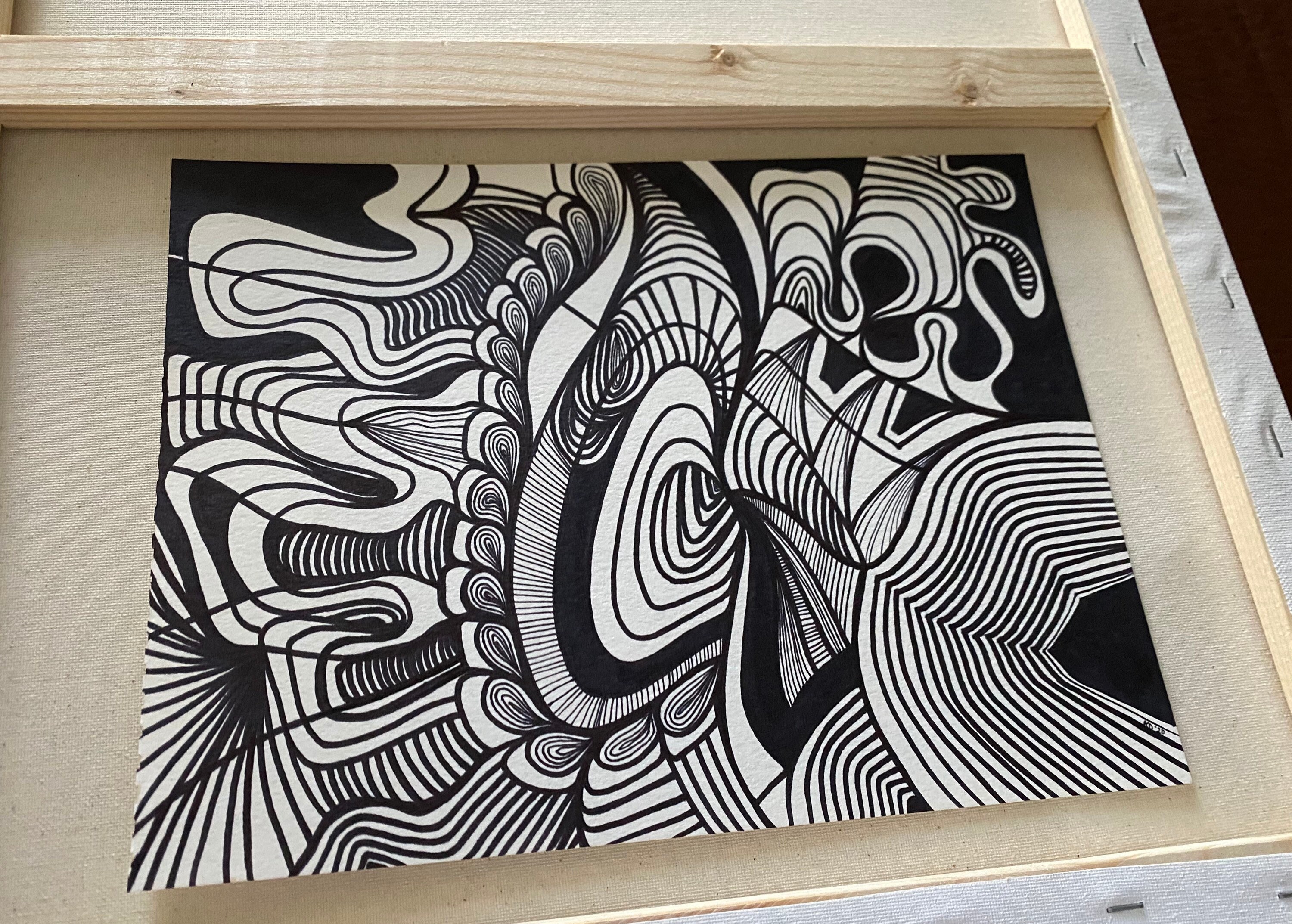 Unique Line Art Abstract Trippy Zen Original Artwork | Etsy