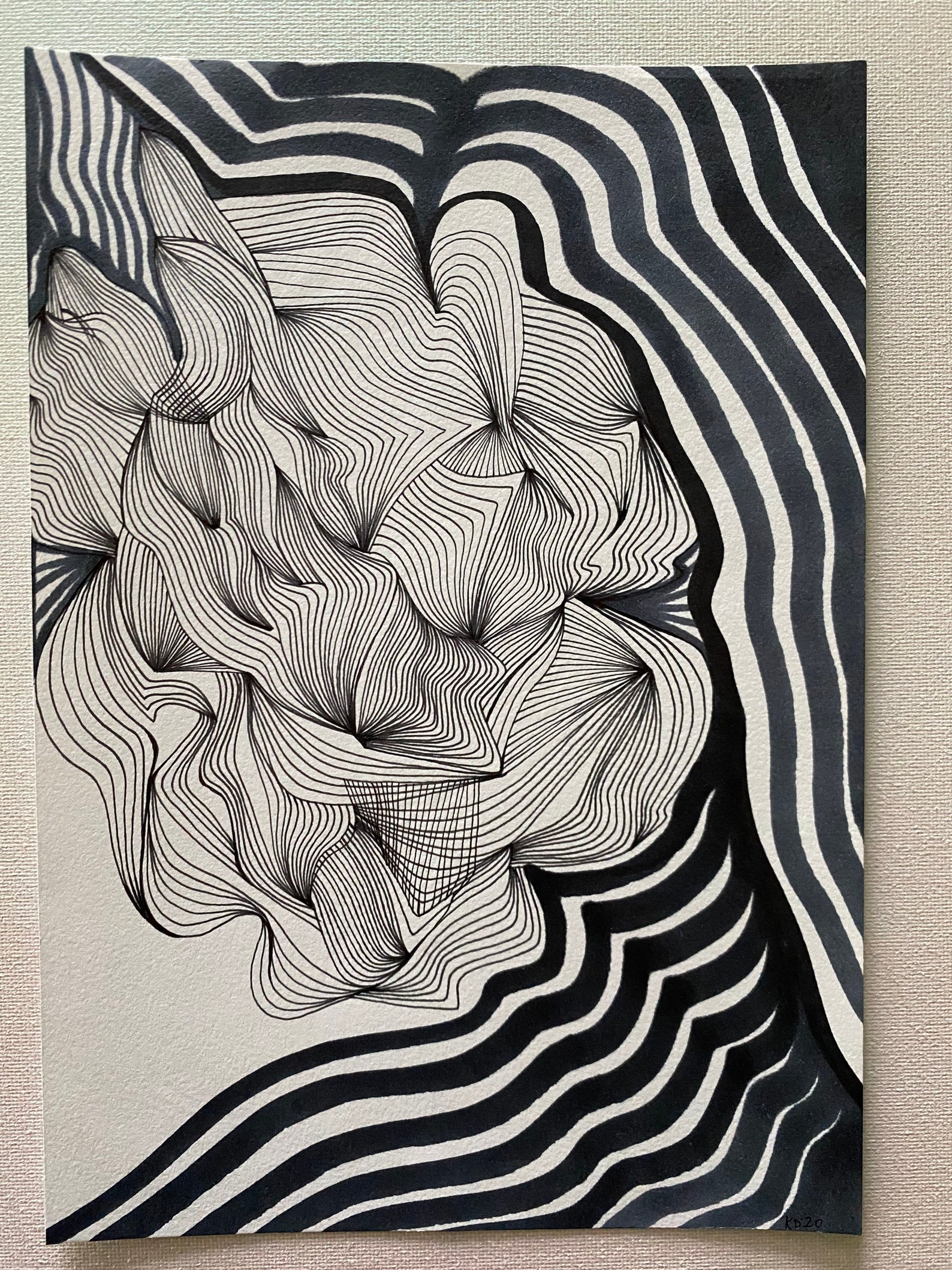 Unique line art abstract abstract original artwork | Etsy