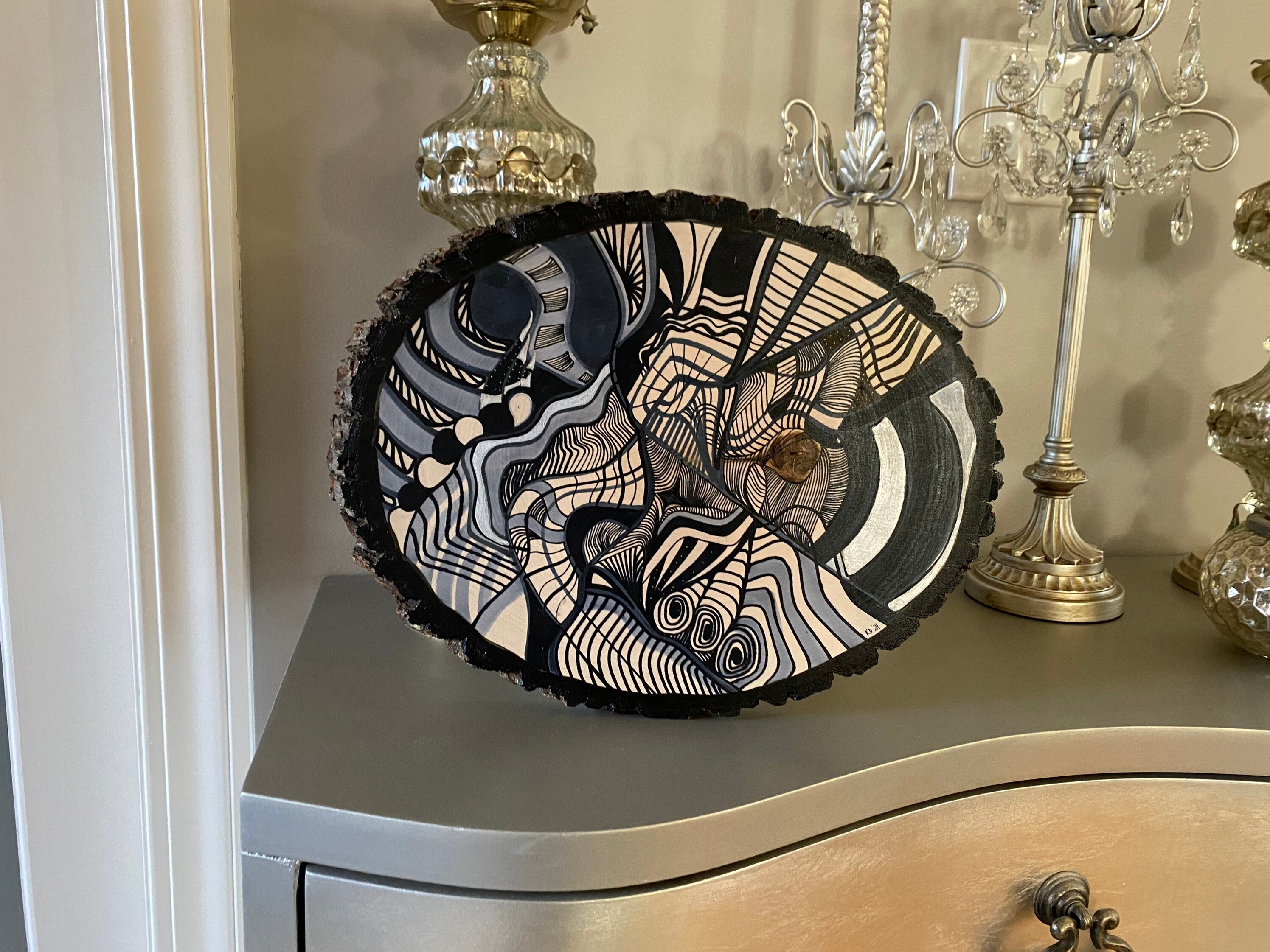 Line Art Wood Plaque - Etsy