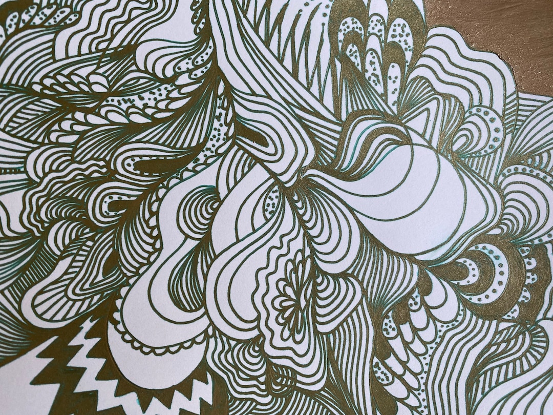 Unique Line Art Abstract Design Wall Art Original Artwork - Etsy