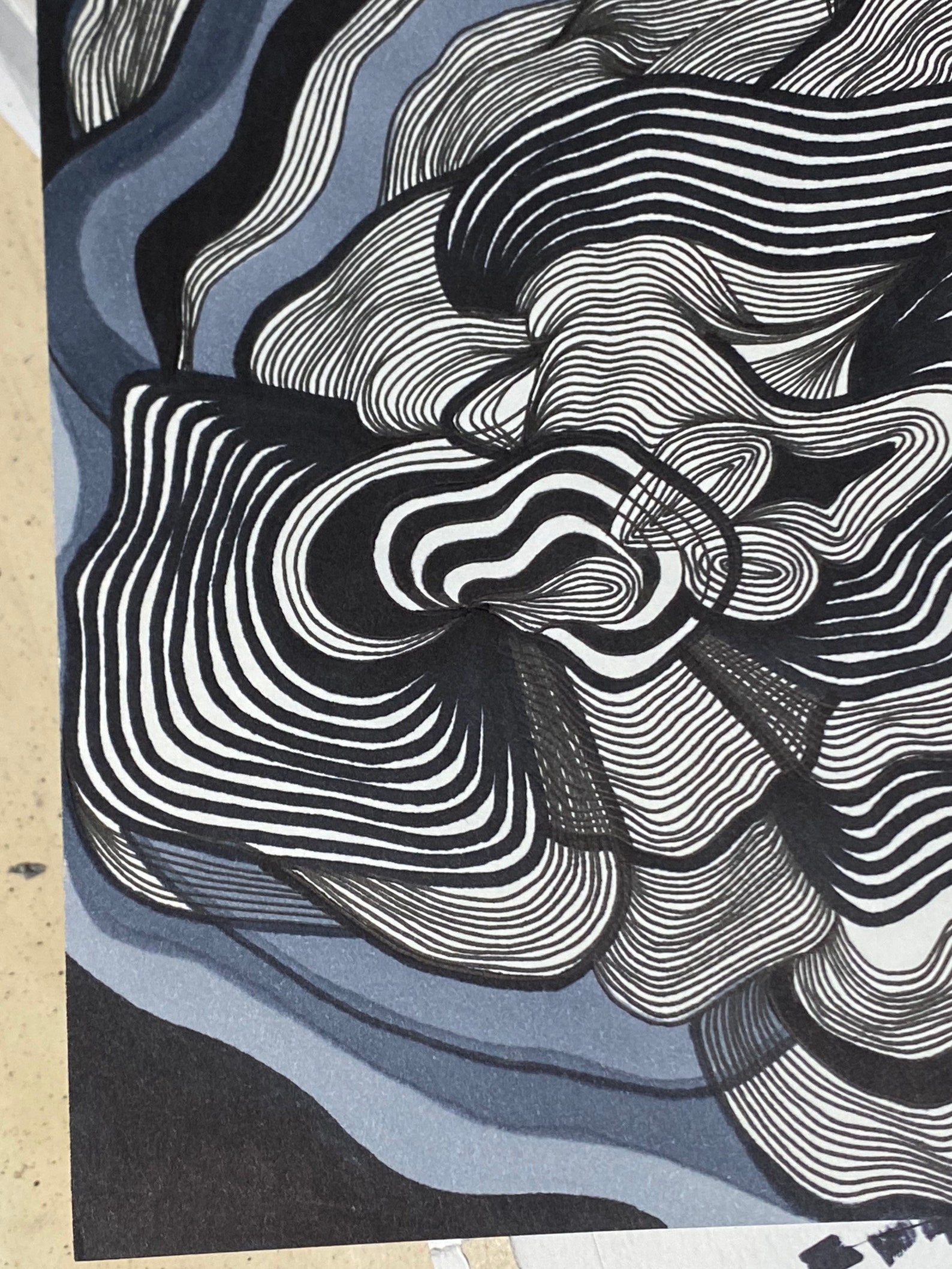 Unique Line Art Abstract Trippy Original Artwork - Etsy